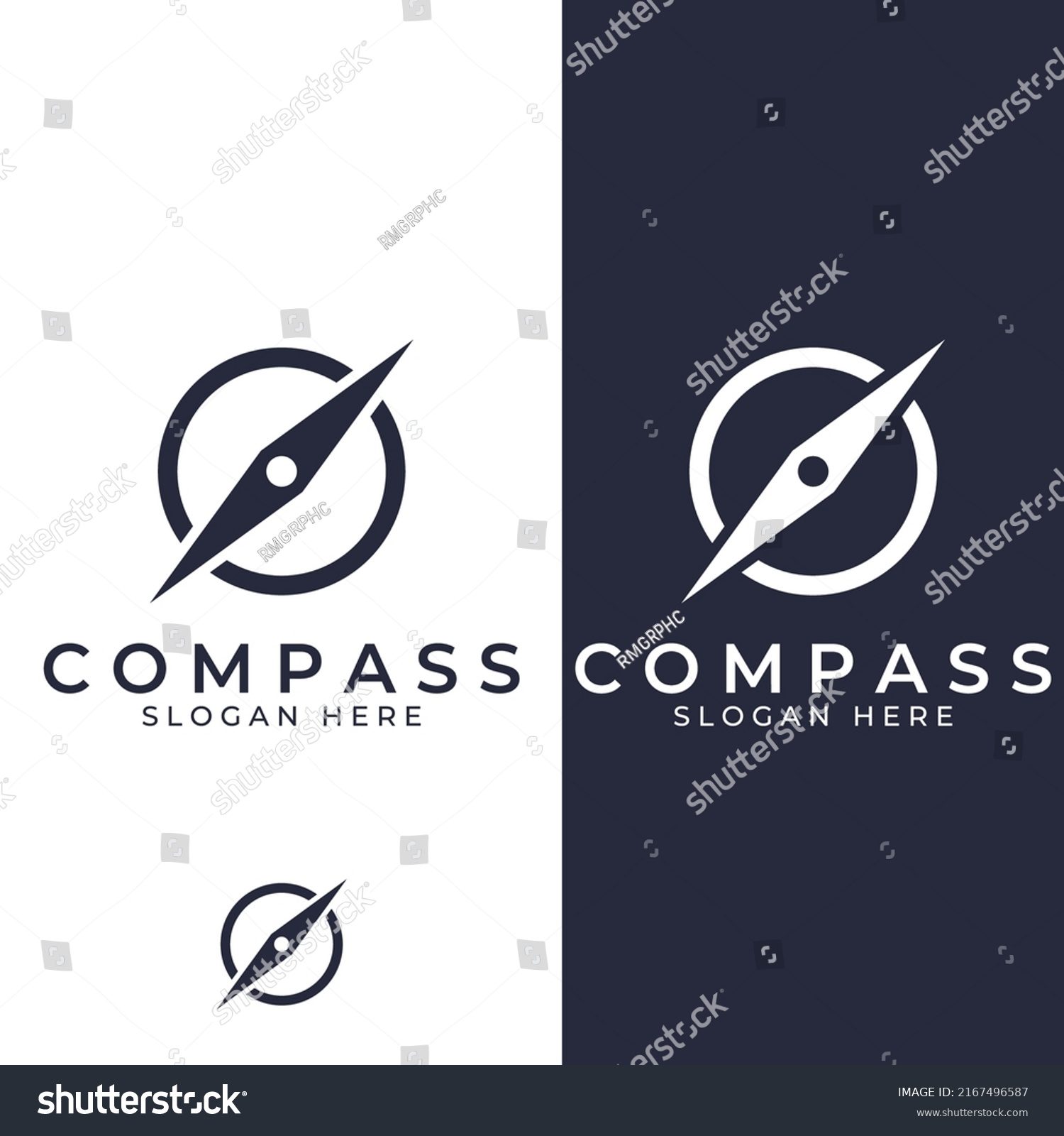 Compass Logo Directional Guide Pandomcompass Logo Stock Vector (Royalty ...