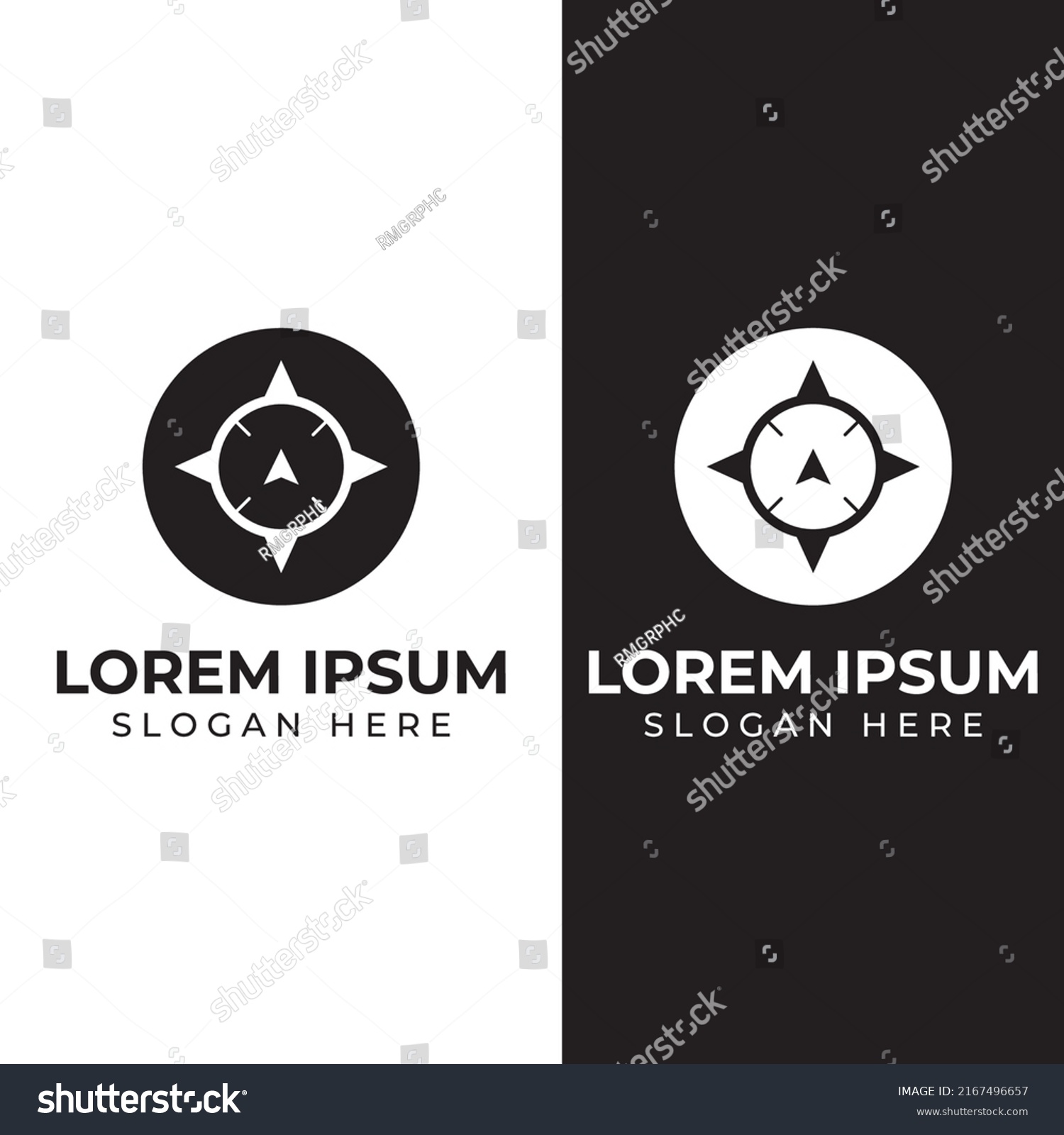 Compass Logo Directional Guide Pandomcompass Logo Stock Vector (Royalty ...