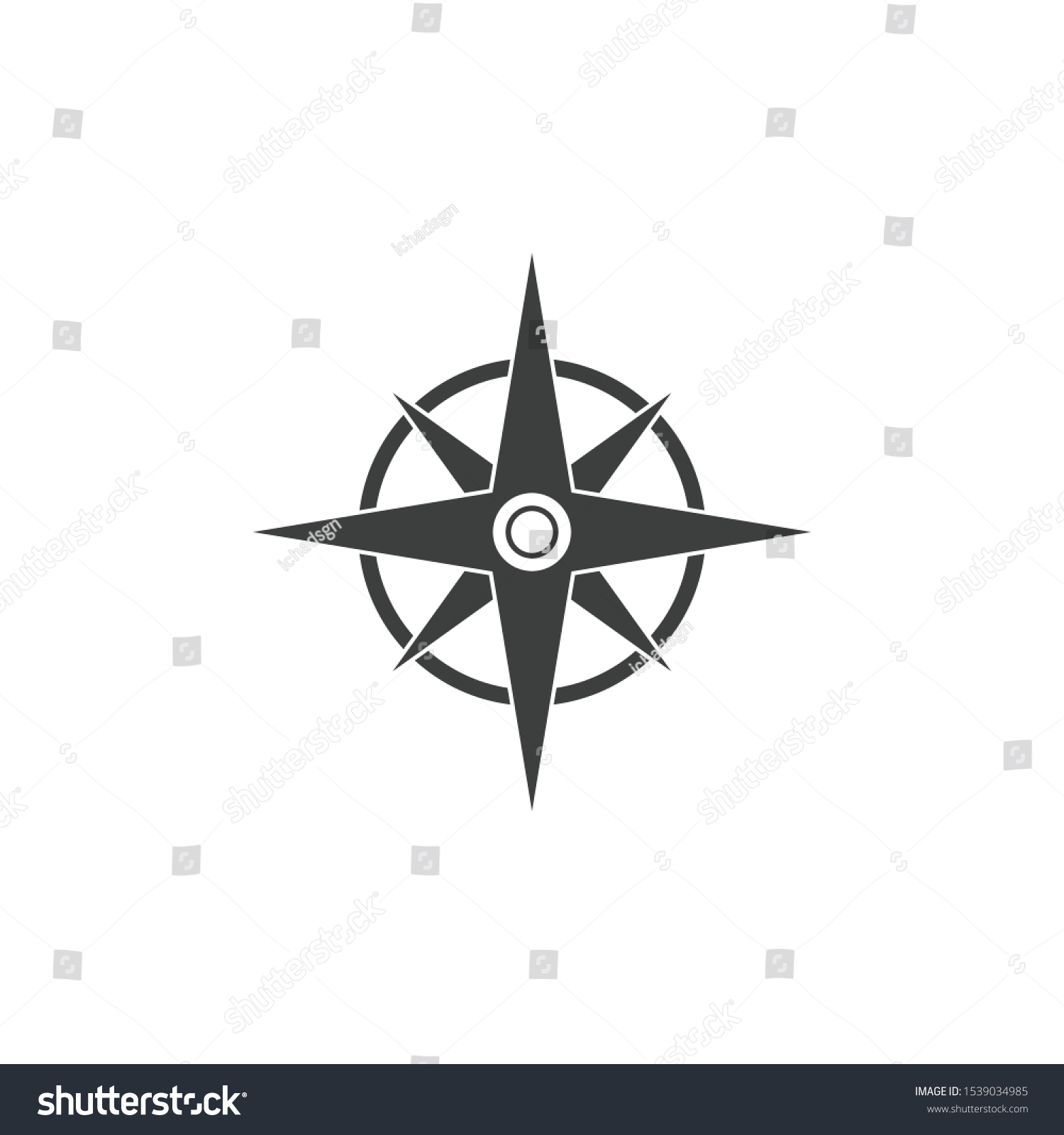 Compass Logo Template Vector Icon Illustration Stock Vector (Royalty ...