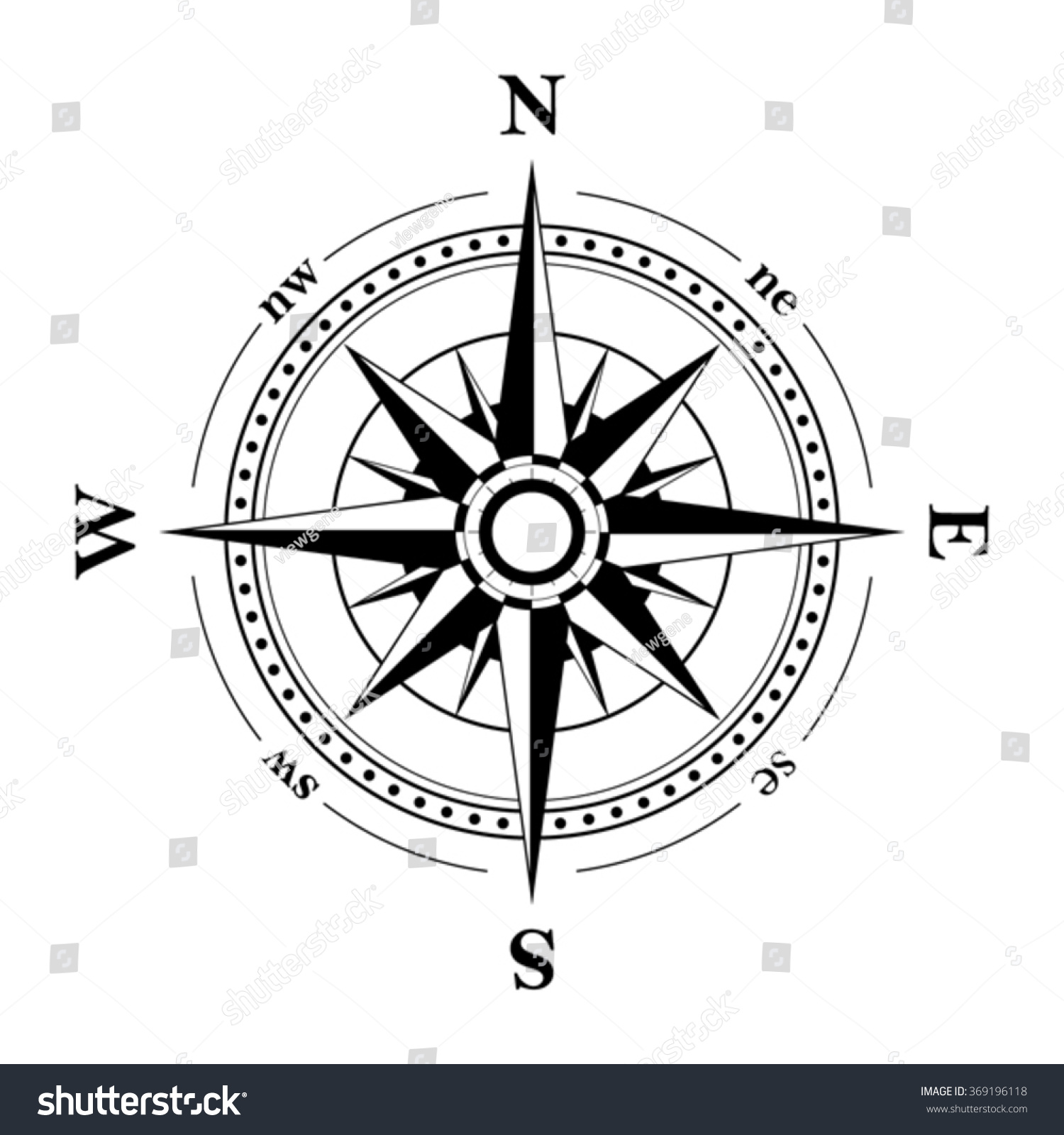 Compass Navigation Dial Highly Detailed Vector: เวกเตอร์สต็อก (ปลอดค่า ...