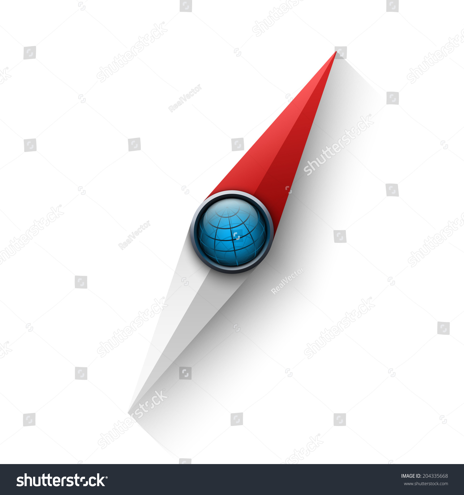 Compass Needle Vector Illustration: Stock-Vektorgrafik (Lizenzfrei ...