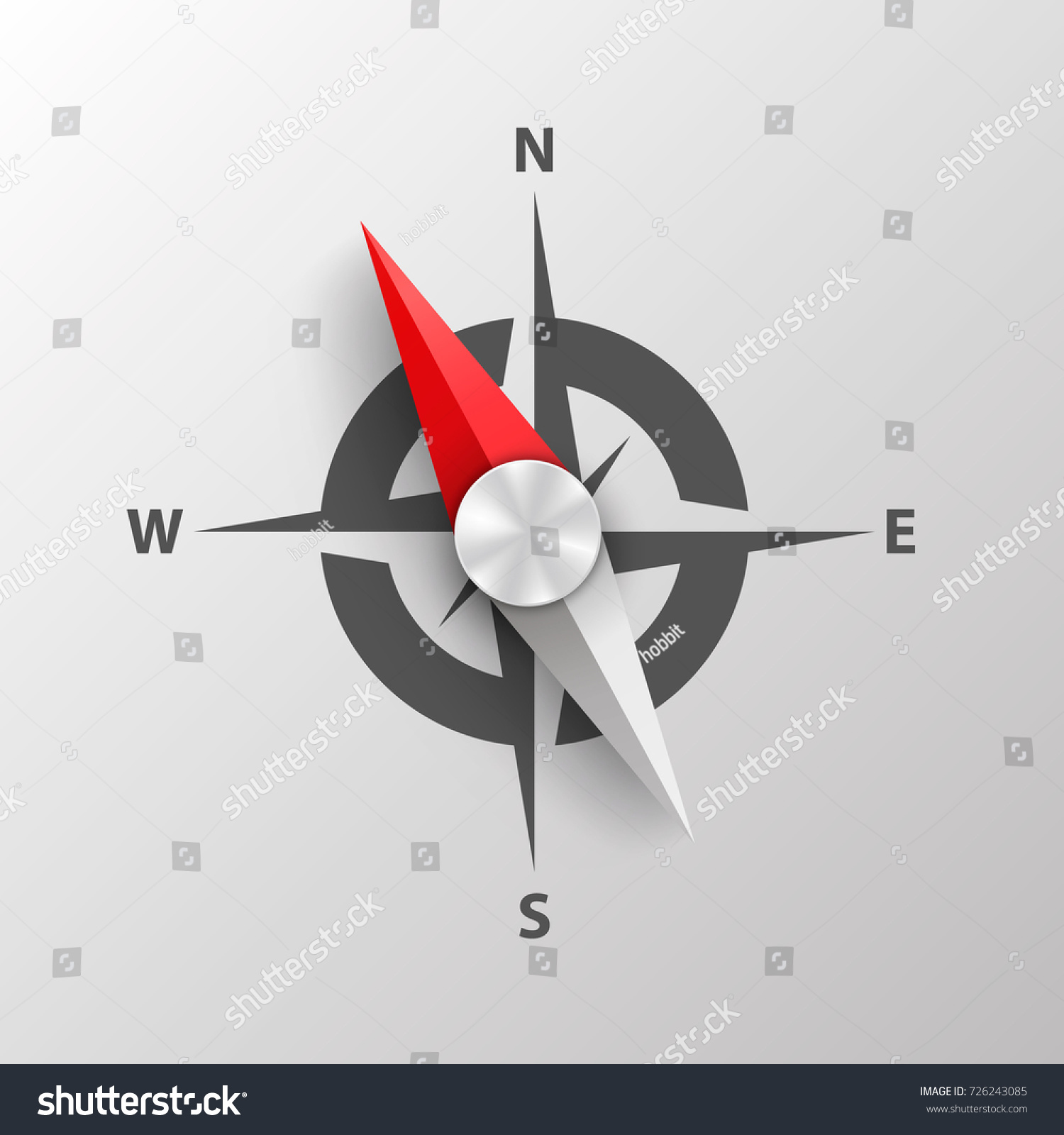 Compass On White Background Art Vector Stock Vector (Royalty Free ...