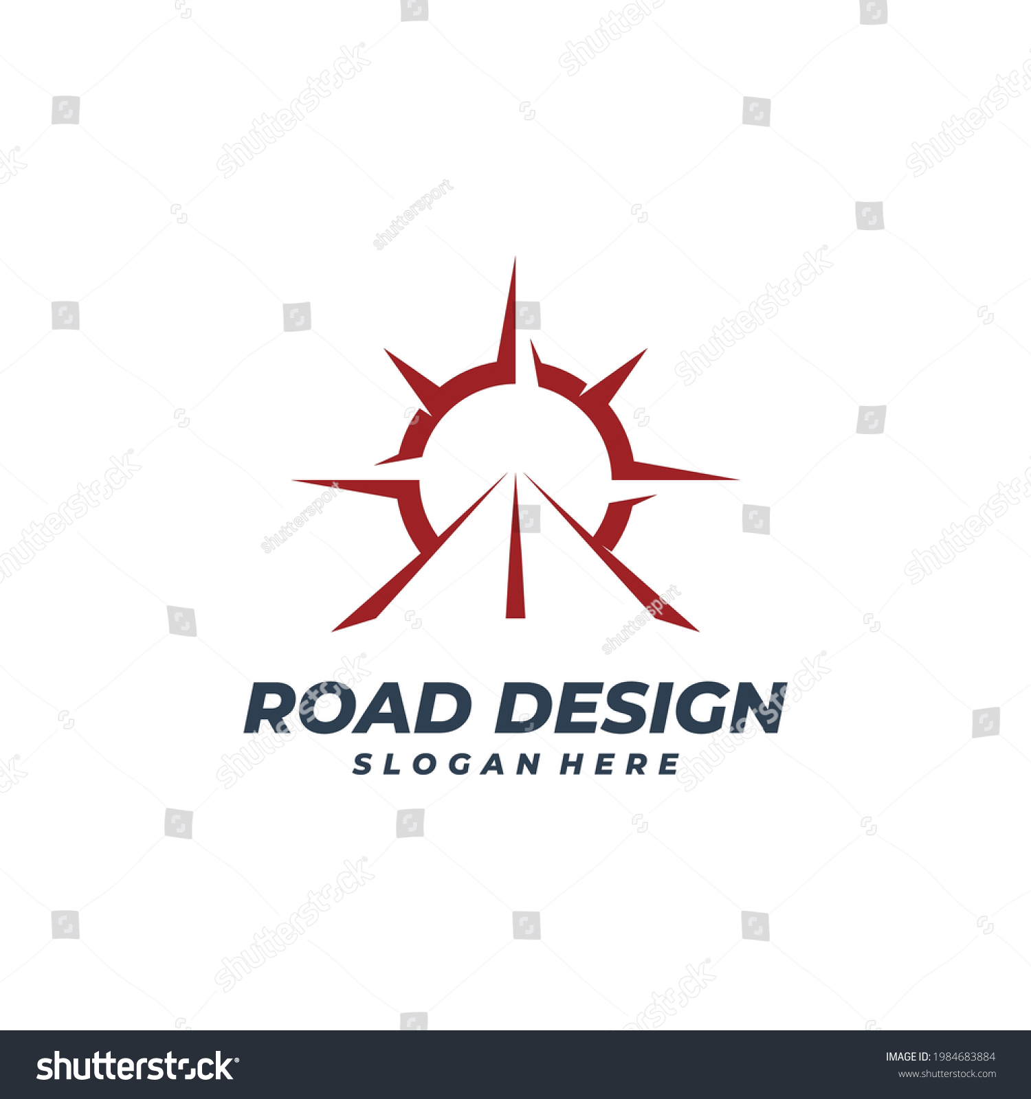 Compass Road Logo Vector Template Creative Stock Vector (Royalty Free ...