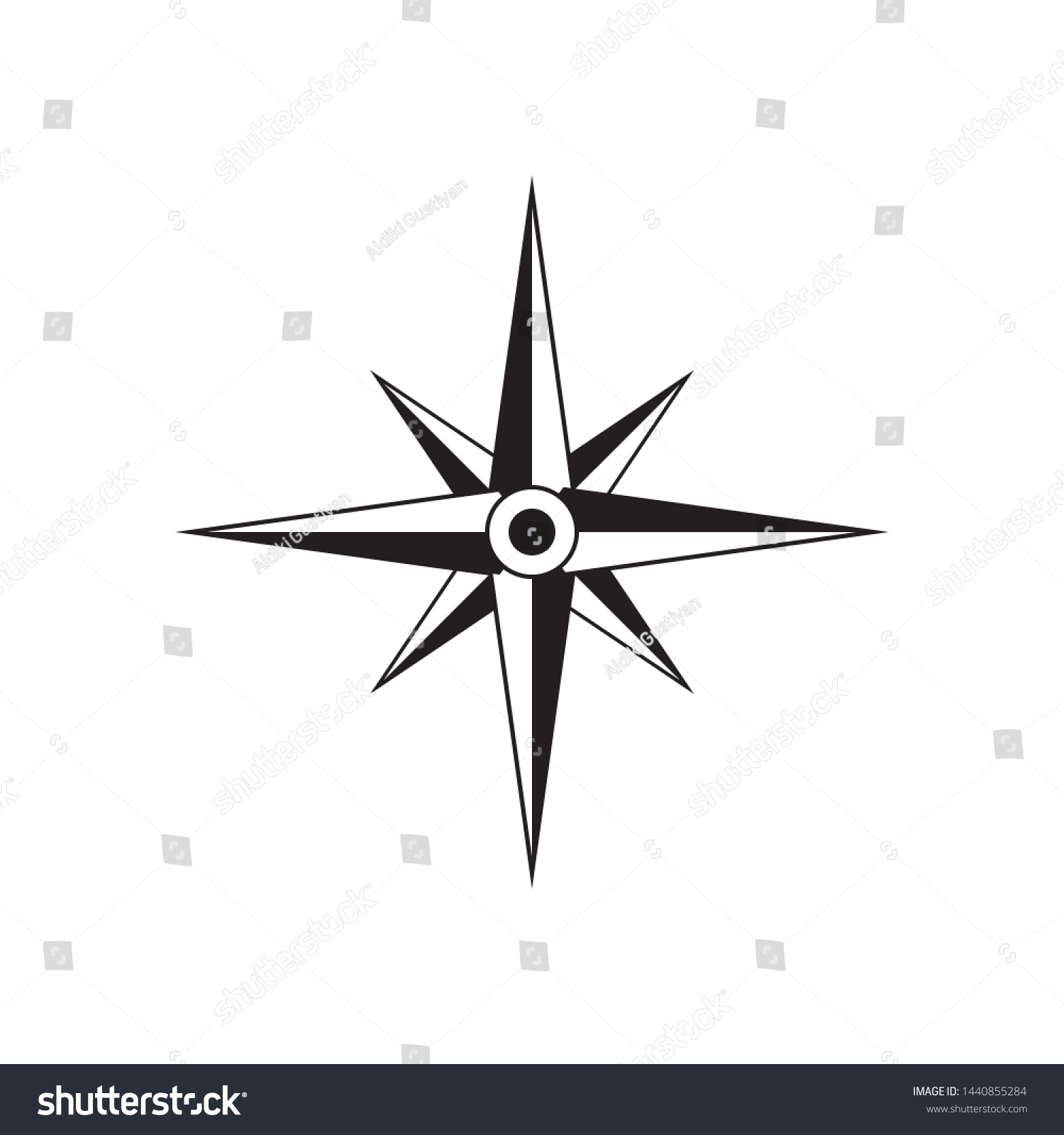 Compass Rose Icon Vector Illustration Stock Vector (Royalty Free ...
