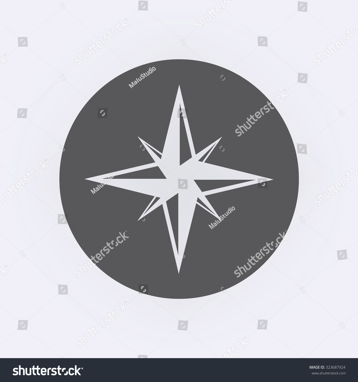 Compass Rose Circle Vector Illustration Stock Vector (Royalty Free ...