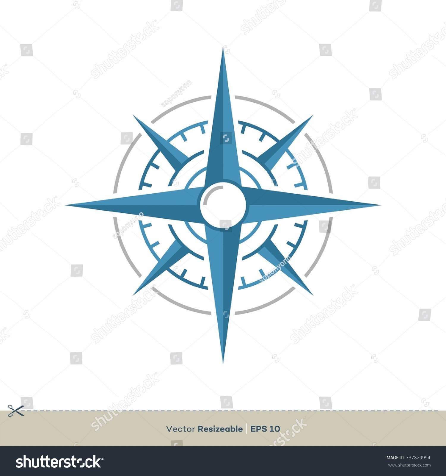 Compass Rose Logo Template Illustration Design Stock Vector (Royalty ...