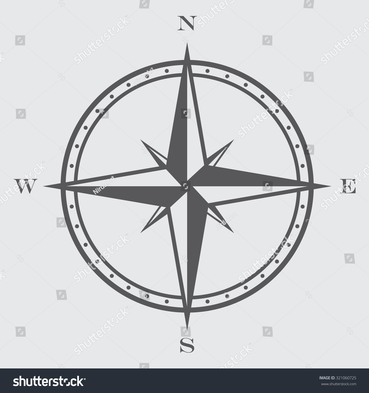 Compass Rose Symbol Stock Vector (Royalty Free) 321060725 | Shutterstock