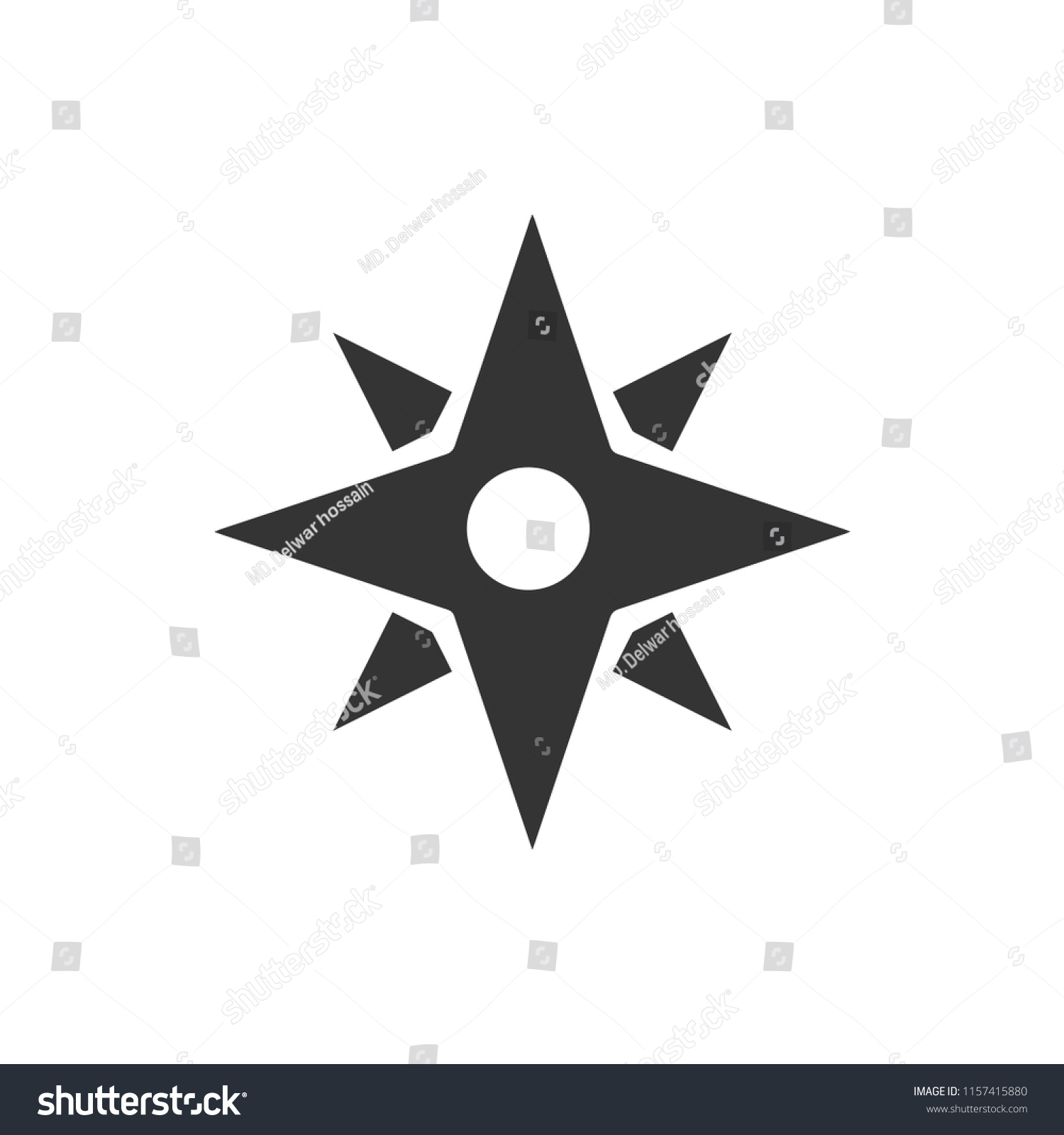 Compass Star Icon Stock Vector (Royalty Free) 1157415880 | Shutterstock