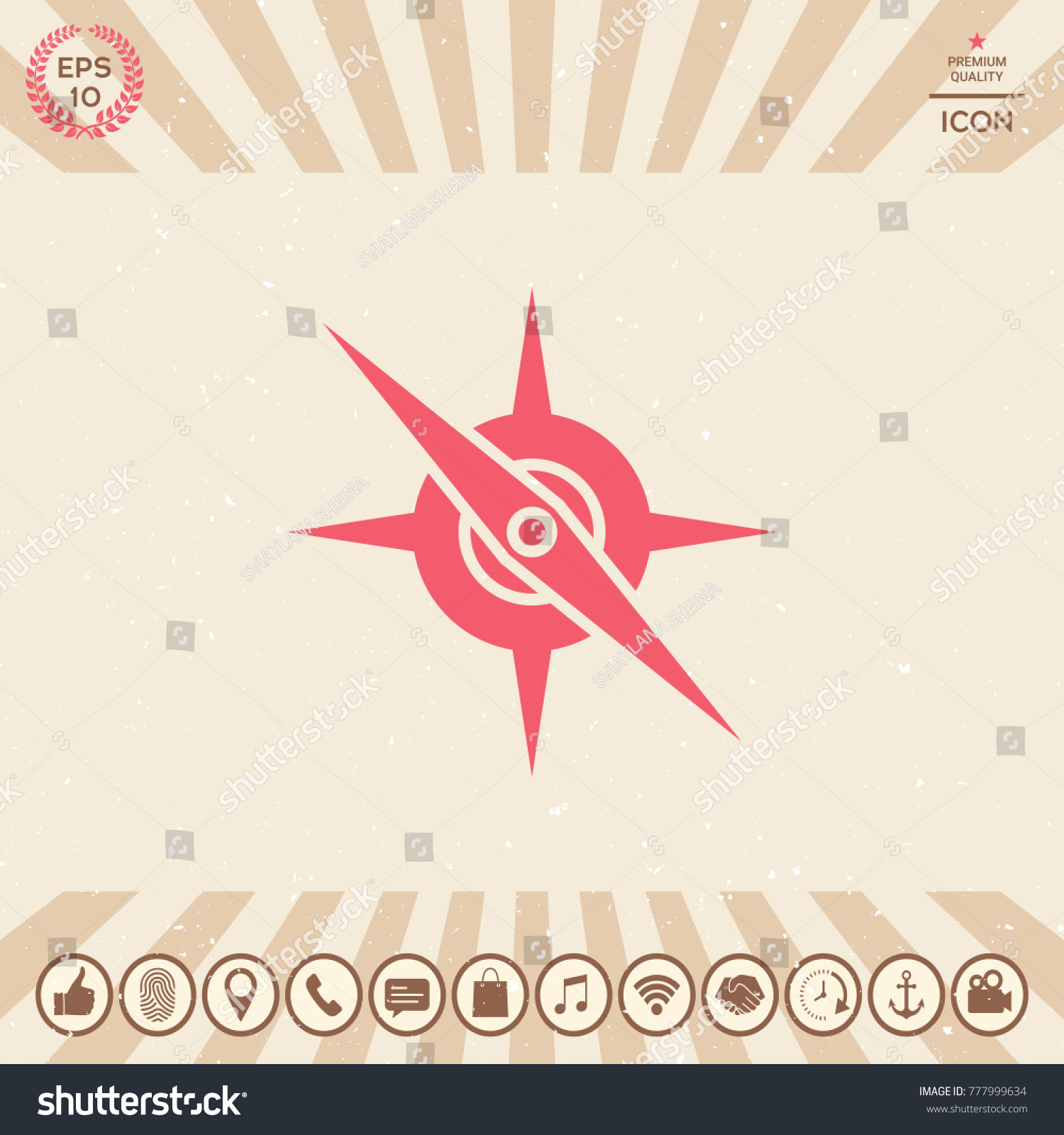 Compass Symbol Icon Stock Vector (Royalty Free) 777999634 | Shutterstock