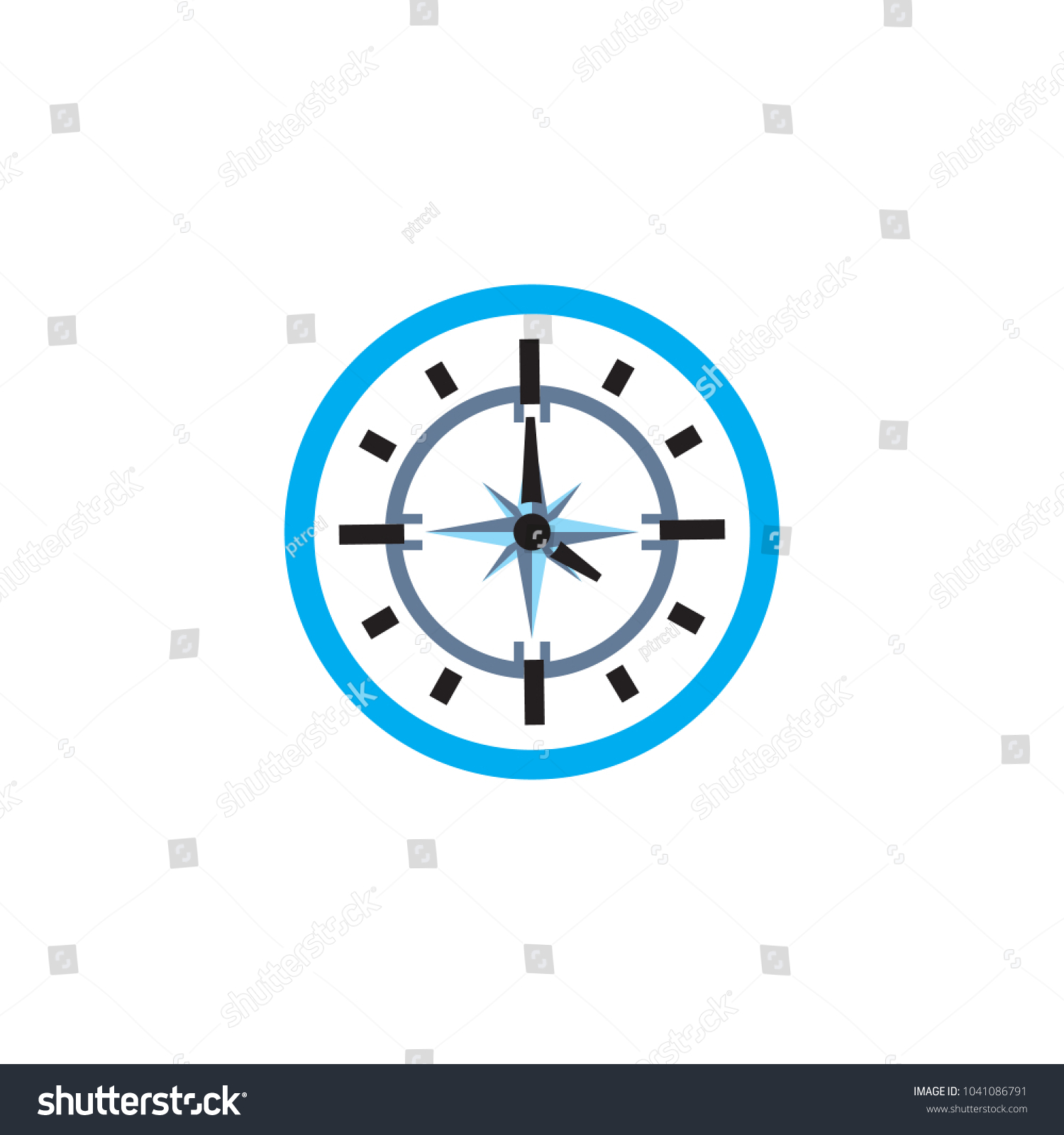Compass Time Logo Icon Design Stock Vector (Royalty Free) 1041086791 ...