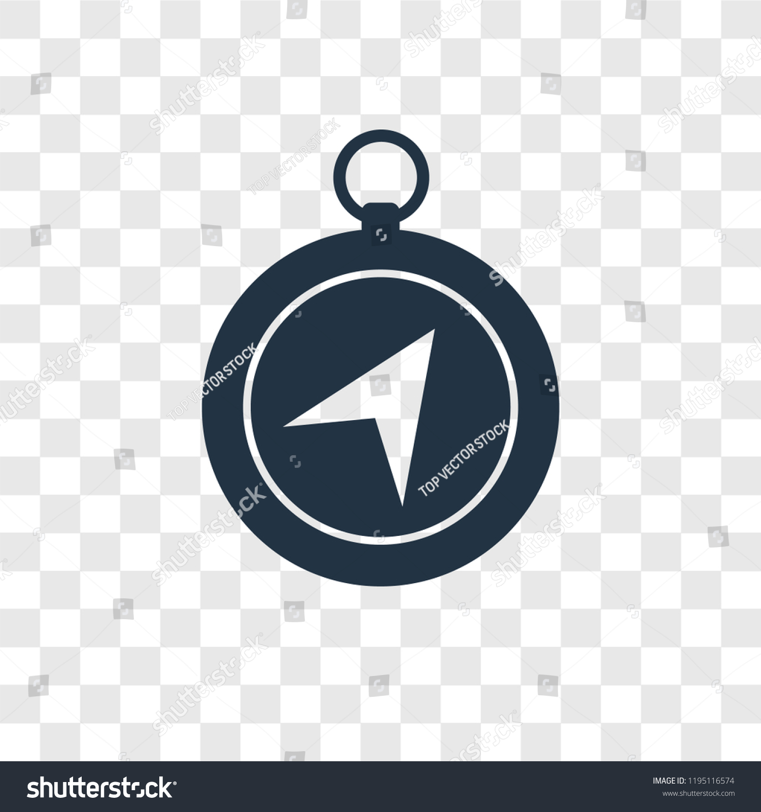 Compass Vector Icon Isolated On Transparent Stock Vector (Royalty Free ...