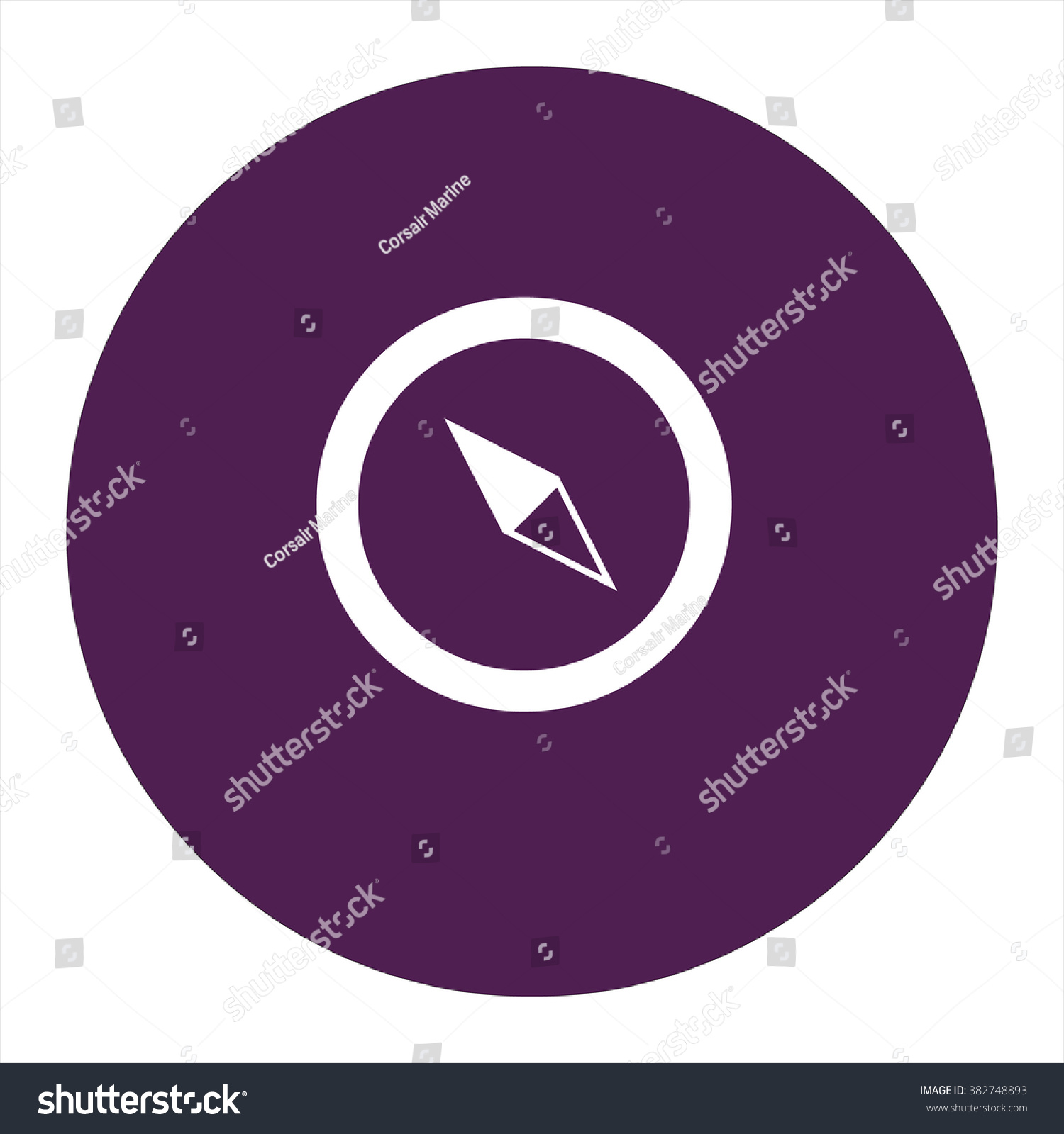 Compass Vector Icon Purple Stock Vector (Royalty Free) 382748893 ...