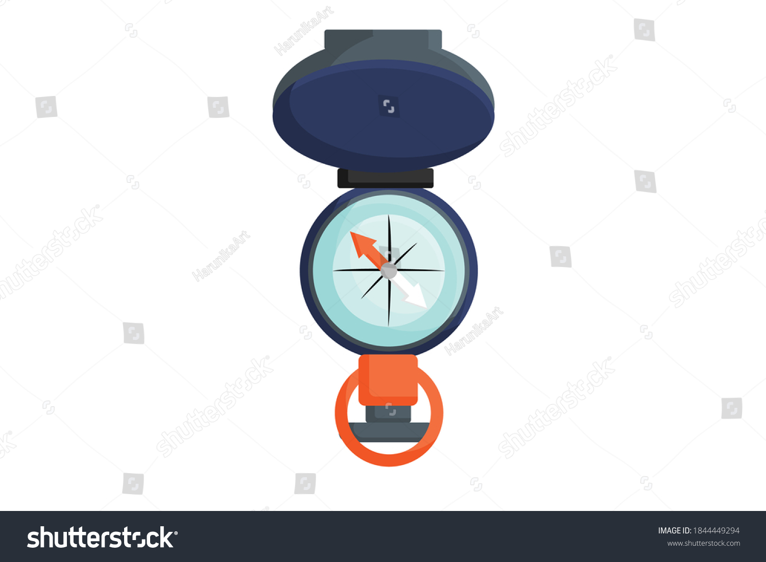Compass Vector Illustration Hunting Stock Vector (Royalty Free) 1844449294