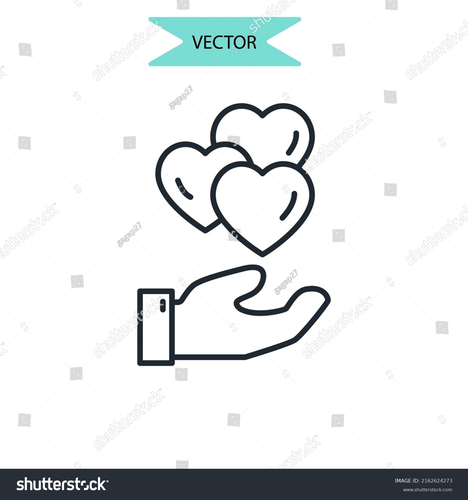 Compassion Icons Symbol Vector Elements Infographic Stock Vector ...