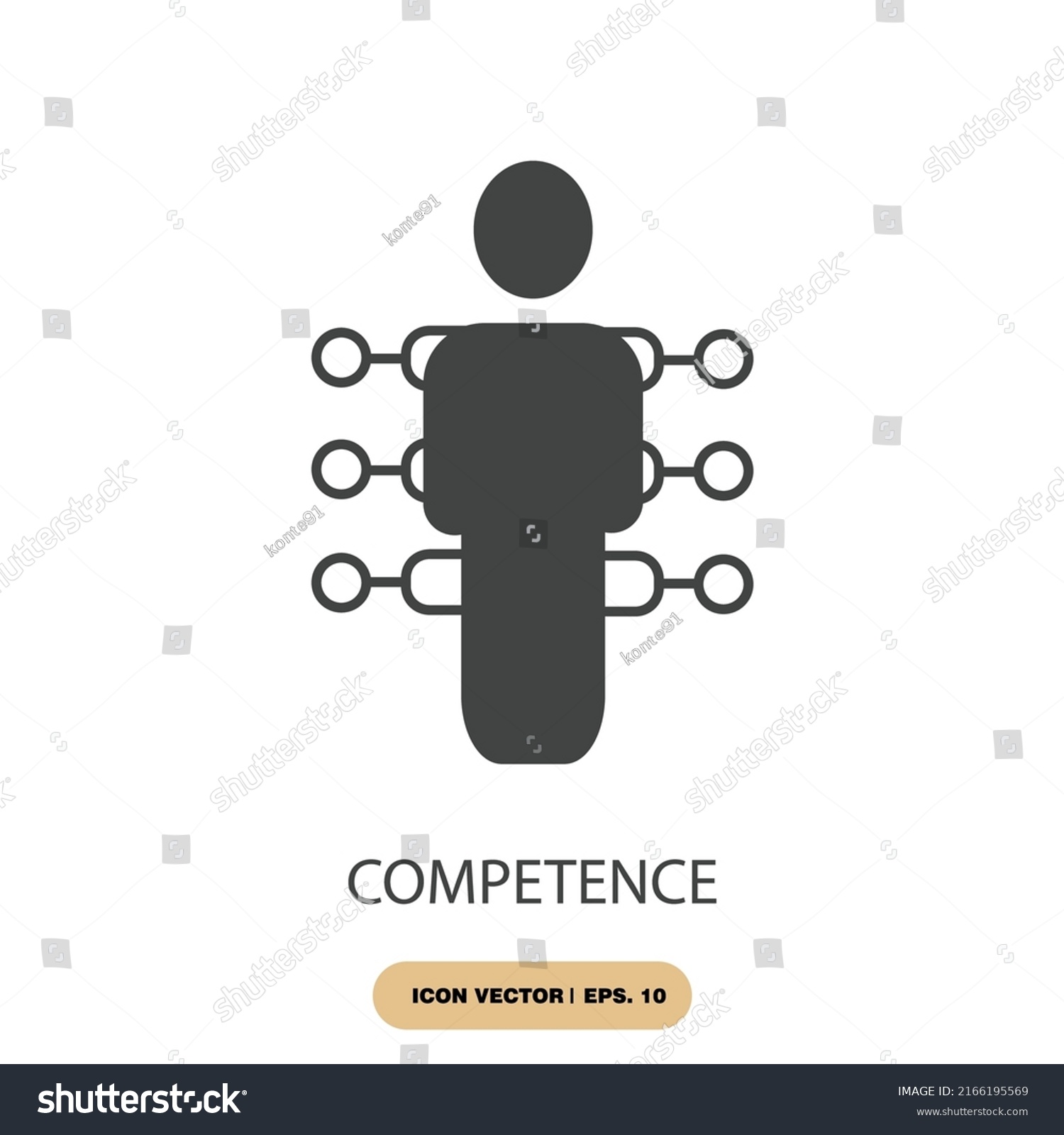 Competence Icons Symbol Vector Elements Infographic Stock Vector ...