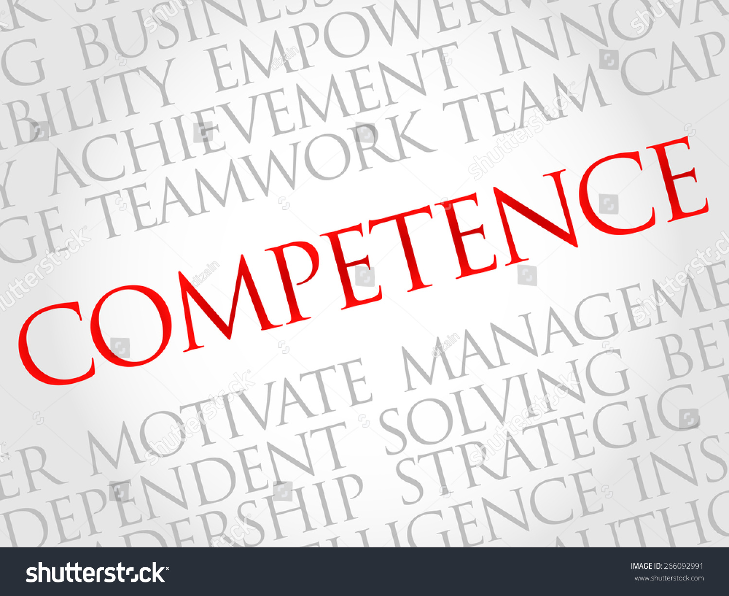 Competence Word Cloud Business Concept: vector de stock (libre de ...