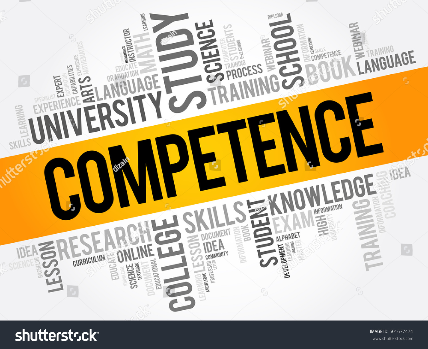 Competence Word Cloud Collage Education Concept Stock Vector (Royalty ...