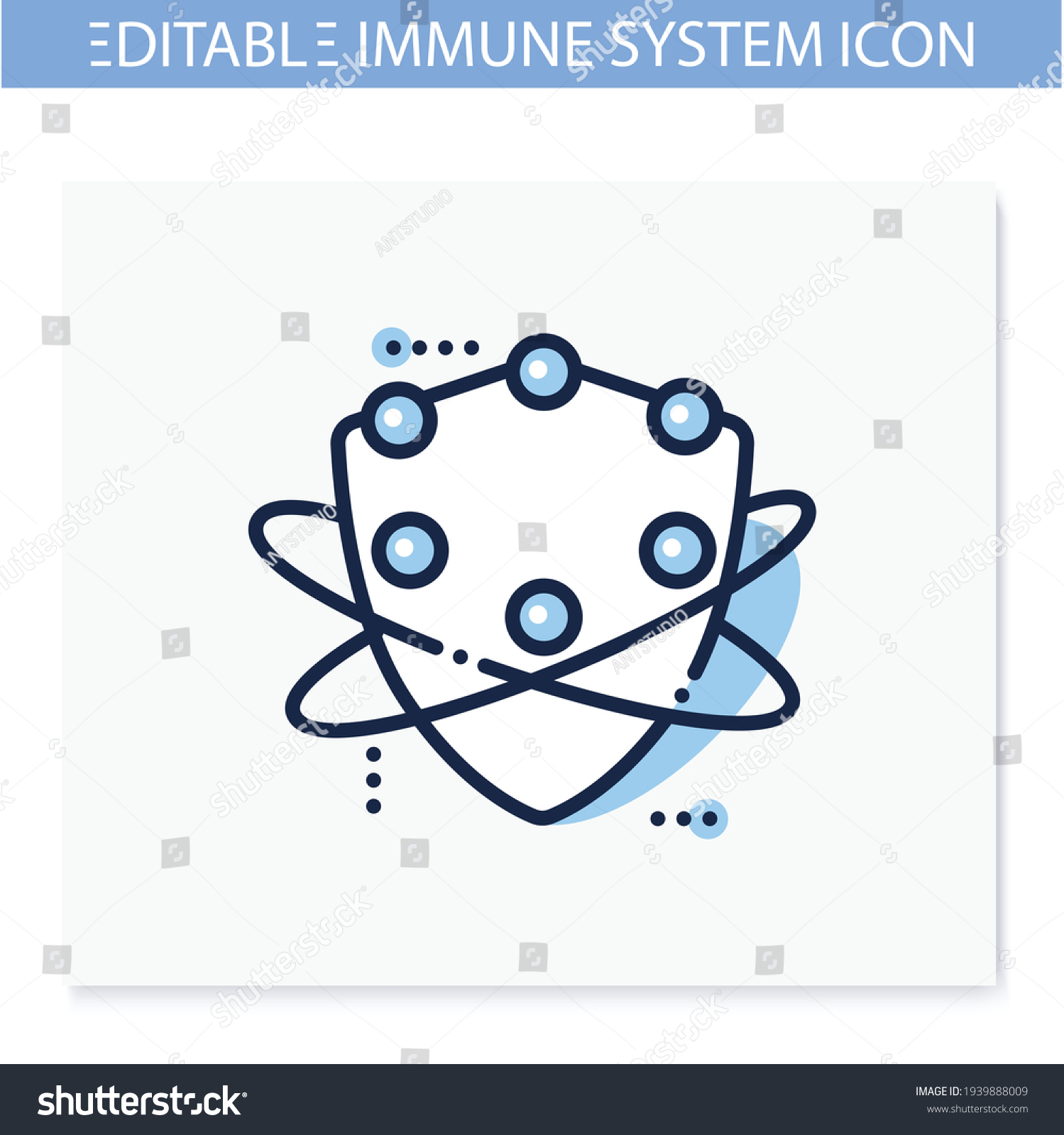Complement System Line Icon Complement Cascade Stock Vector (Royalty ...