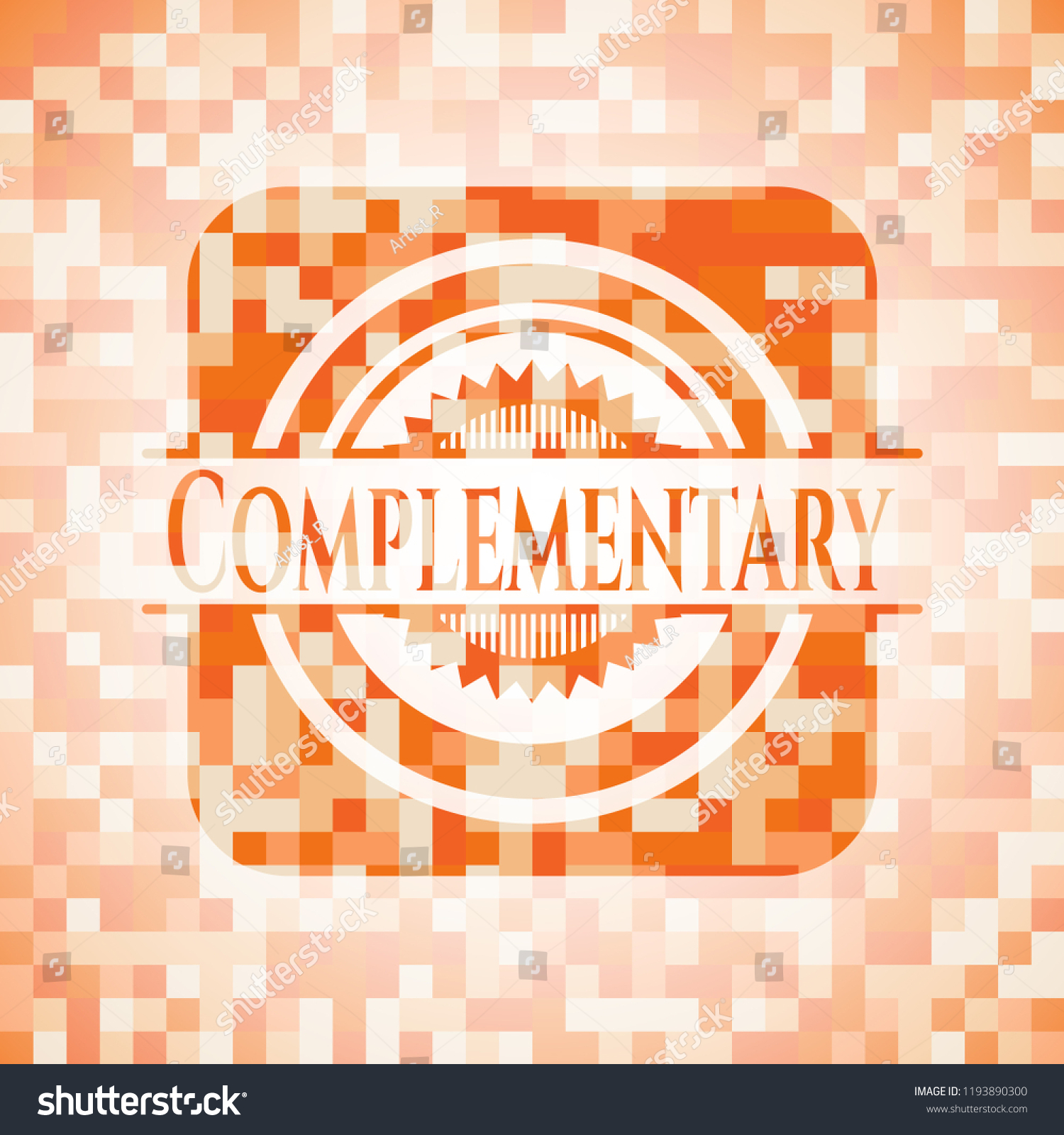 Complementary Orange Tile Background Illustration Square Stock Vector ...