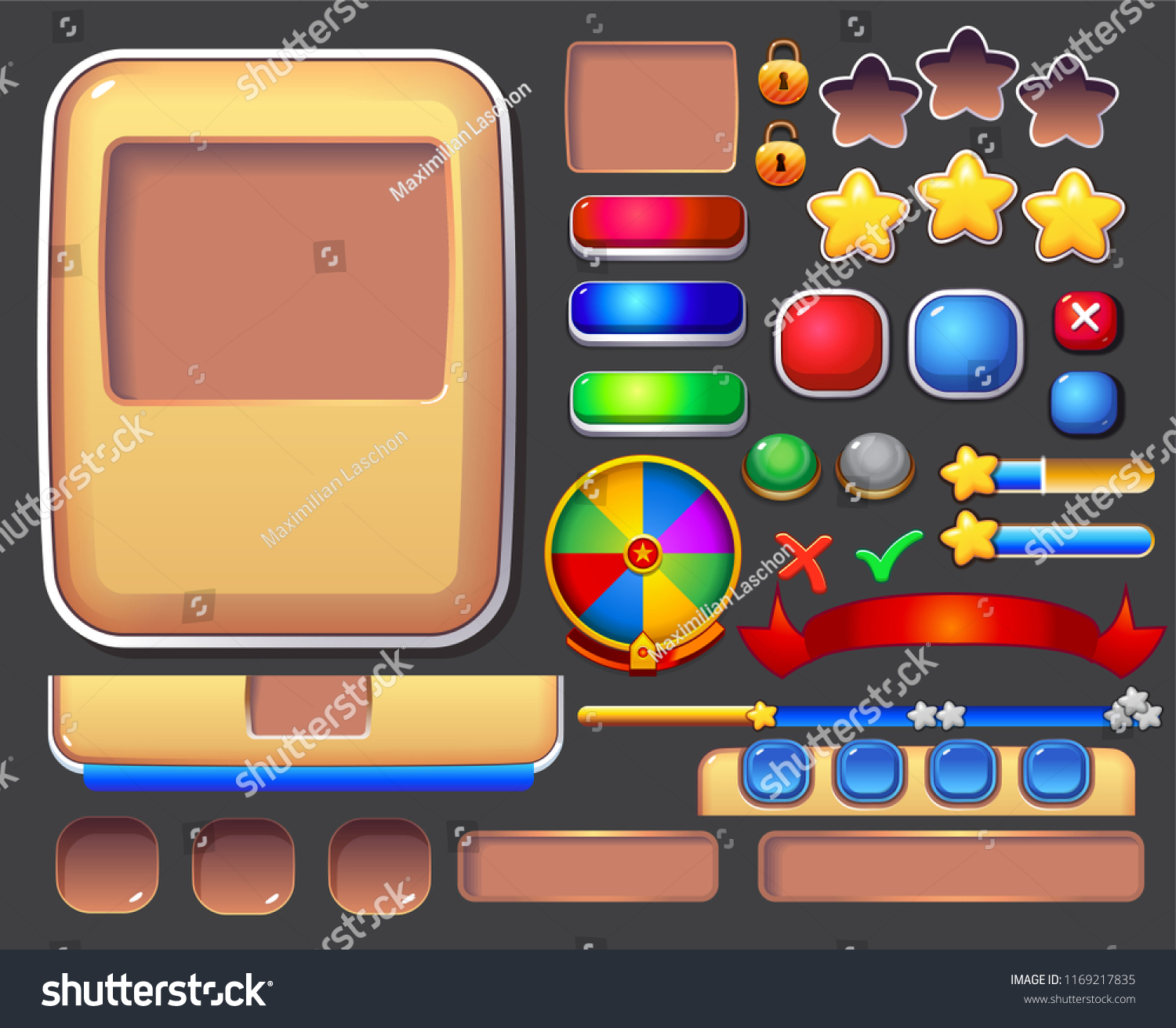 Complete Mobile Game Sprites Template Assets: Vector có sẵn (miễn phí ...