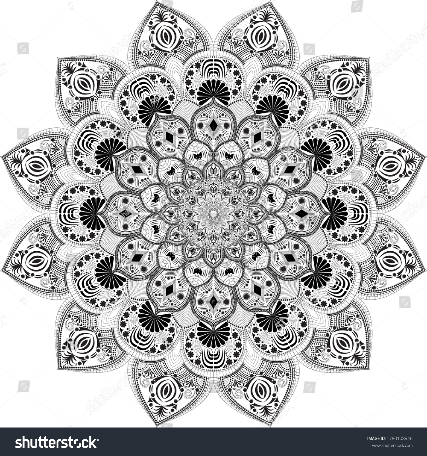 Complex Mandala Designs Complex Patterns Drawings: เวกเตอร์สต็อก (ปลอด ...
