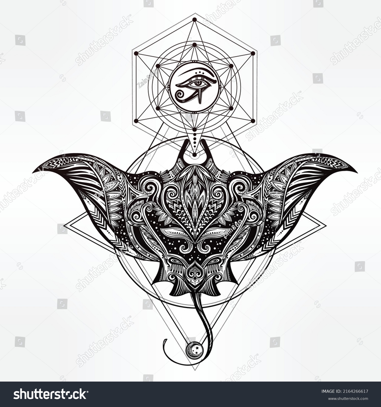 Complex Tattoo Design Vector Art Clipart Stock Vector (Royalty Free ...