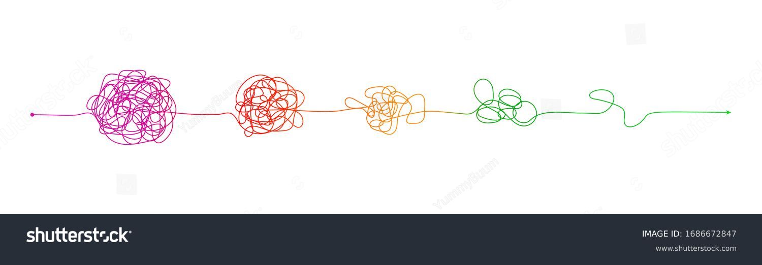 Complex Simple Messy Clew Connected Lines Stock Vector (Royalty Free ...