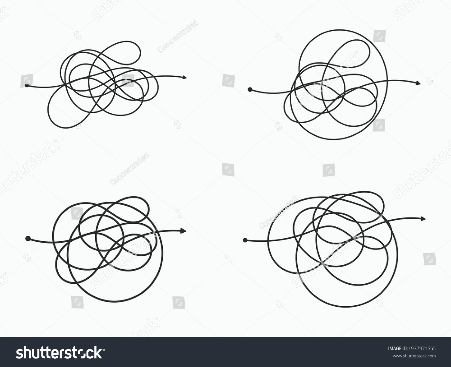 Complex Way Start Point Vector Illustration Stock Vector (Royalty Free ...