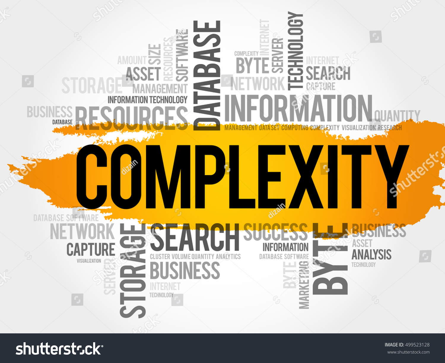 Complexity Word Cloud Collage Business Concept Stock Vector (Royalty ...