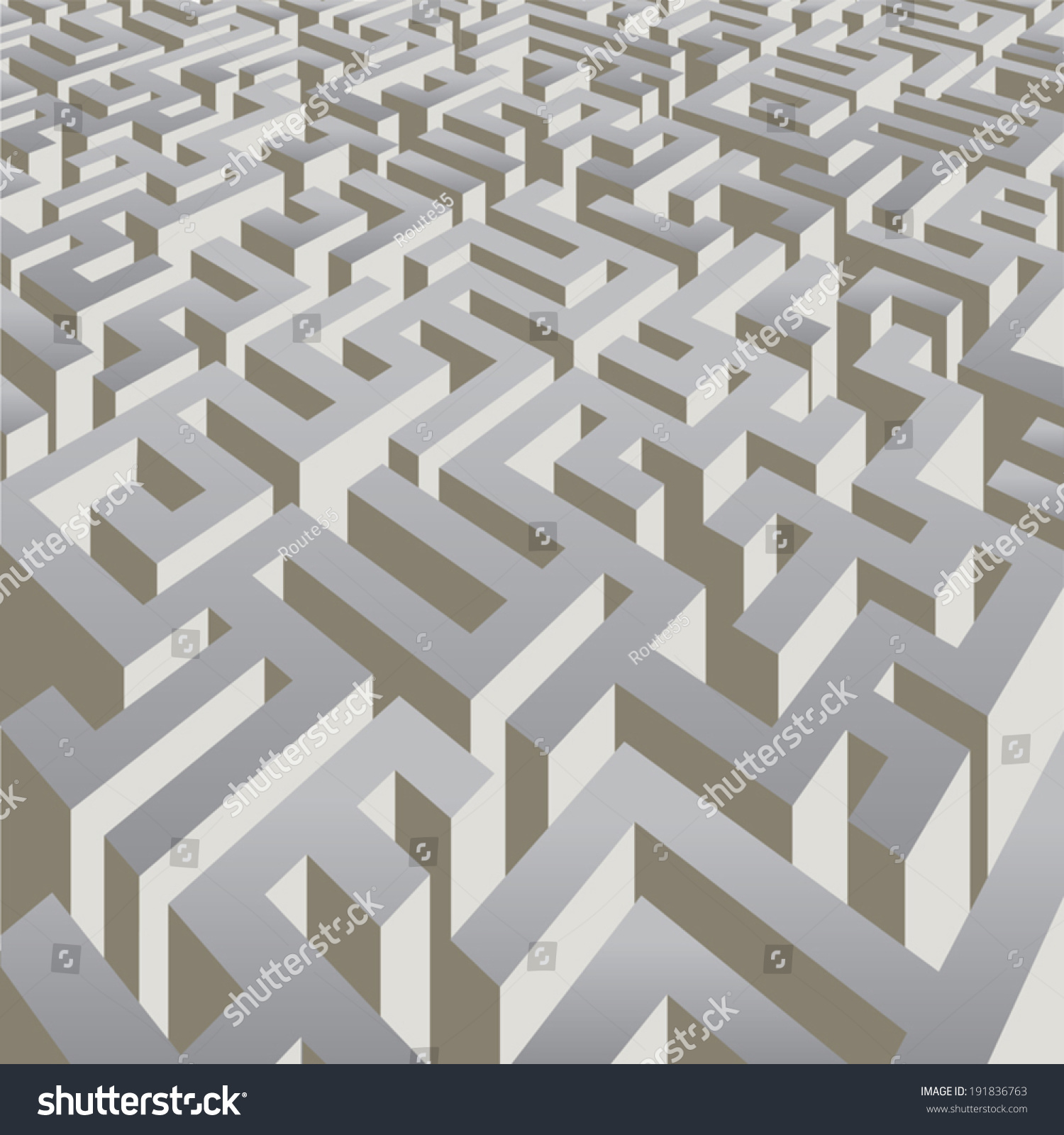 Complicated Labyrinth Corridors Vector Illustration Stock Vector ...