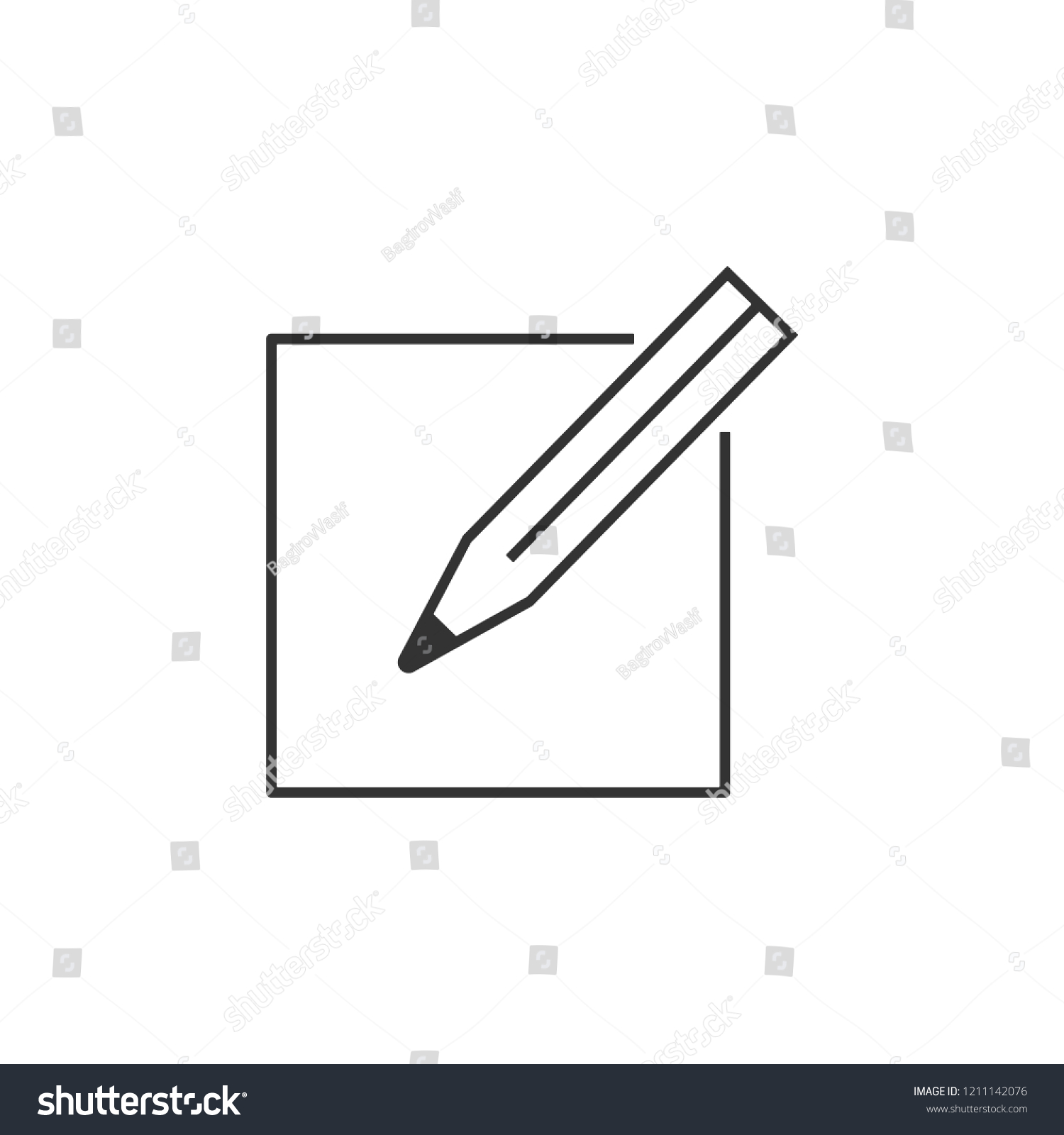 Compose Edit Line Icon Simple Modern Stock Vector (Royalty Free ...