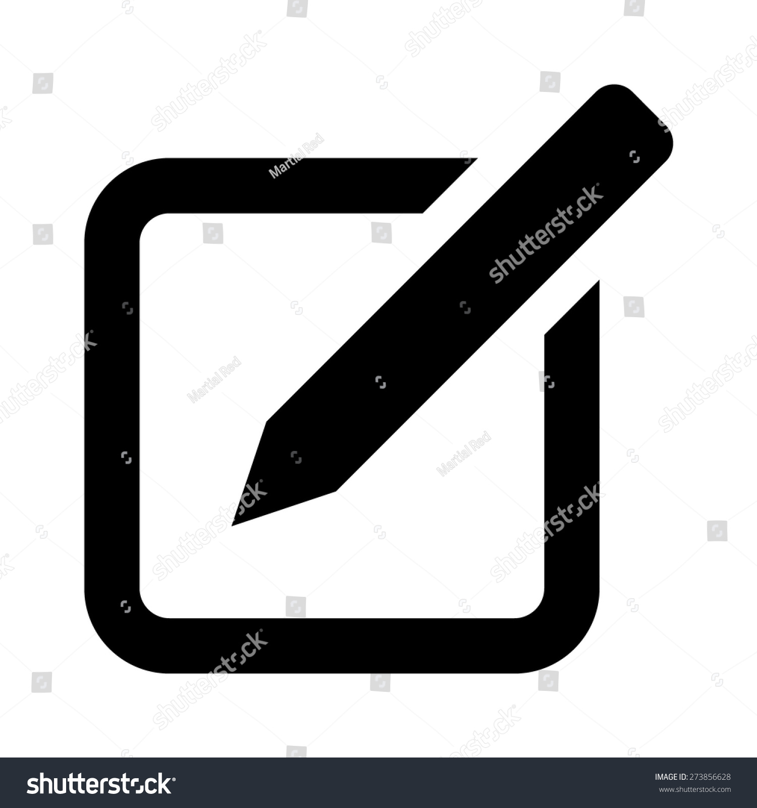 Compose Email Mail Message Flat Icon Stock Vector 273856628 - Shutterstock