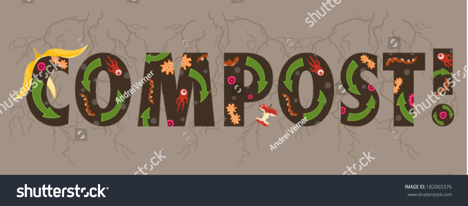 Compost Textured Sign Vector Illustration Stock Vector (Royalty Free ...