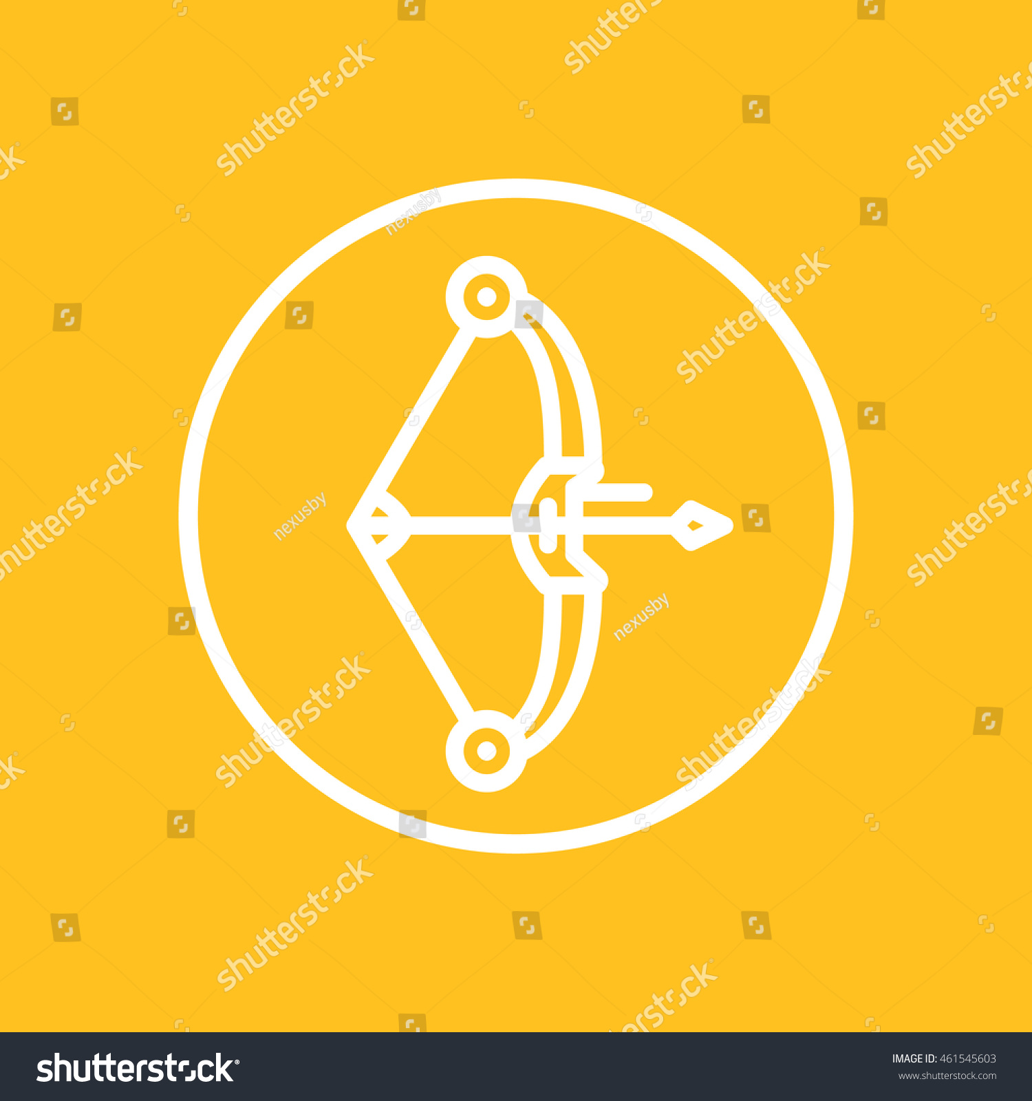 Compound Bow Icon Linear Pictogram Vector Stock Vector (Royalty Free ...