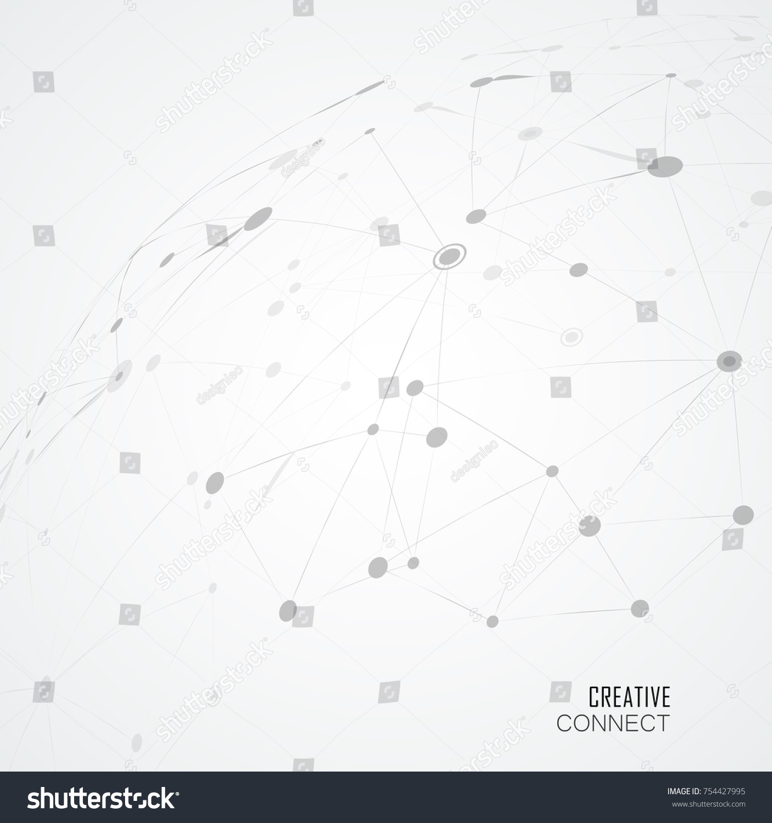 Compound Lines Dots Connected Science Background Stock Vector (Royalty ...