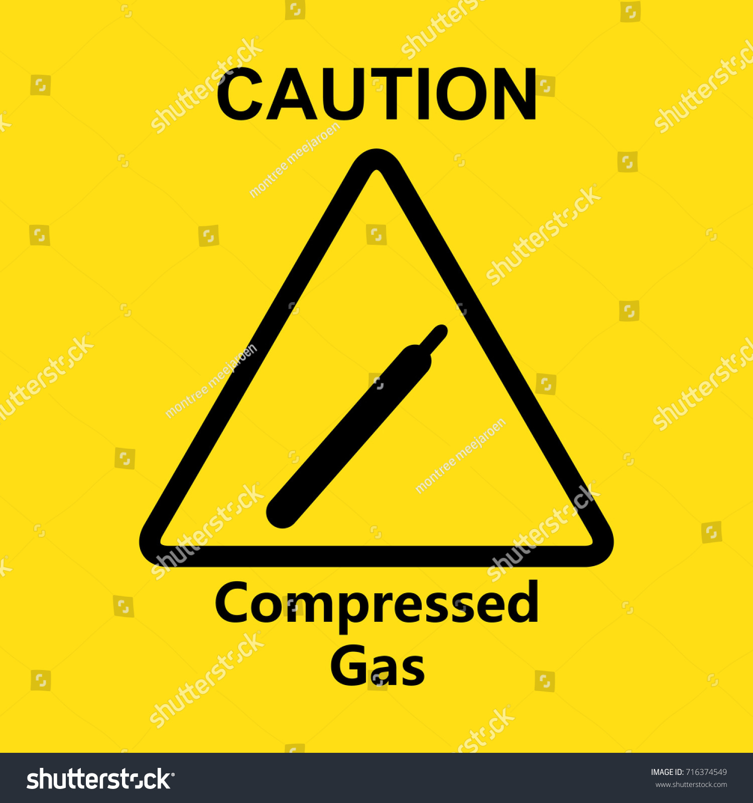 Compressed Gas Sign Vector Stock Vector (Royalty Free) 716374549 ...
