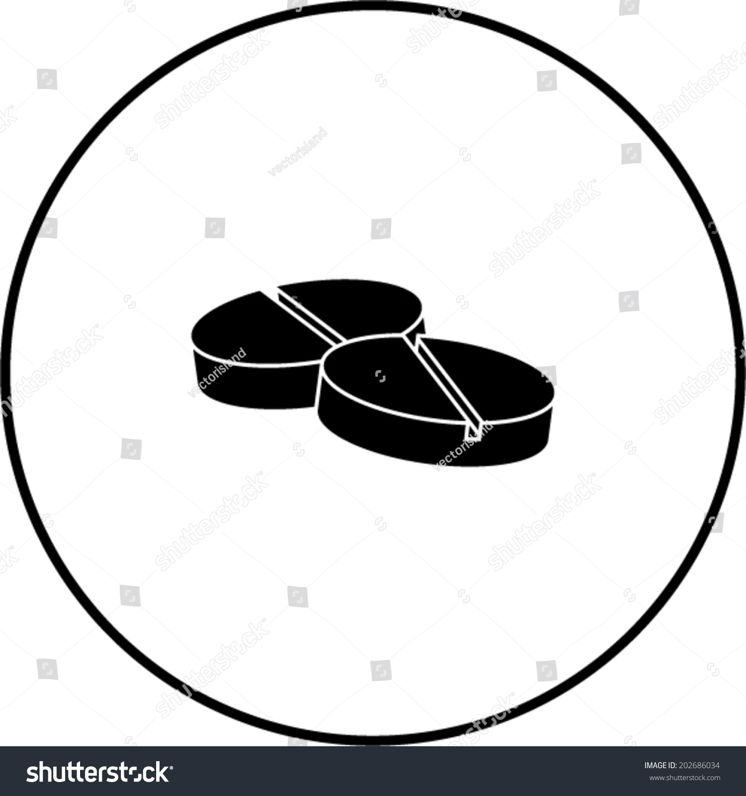 Compressed Tablets Medicine Symbol Stock Vector (Royalty Free) 202686034