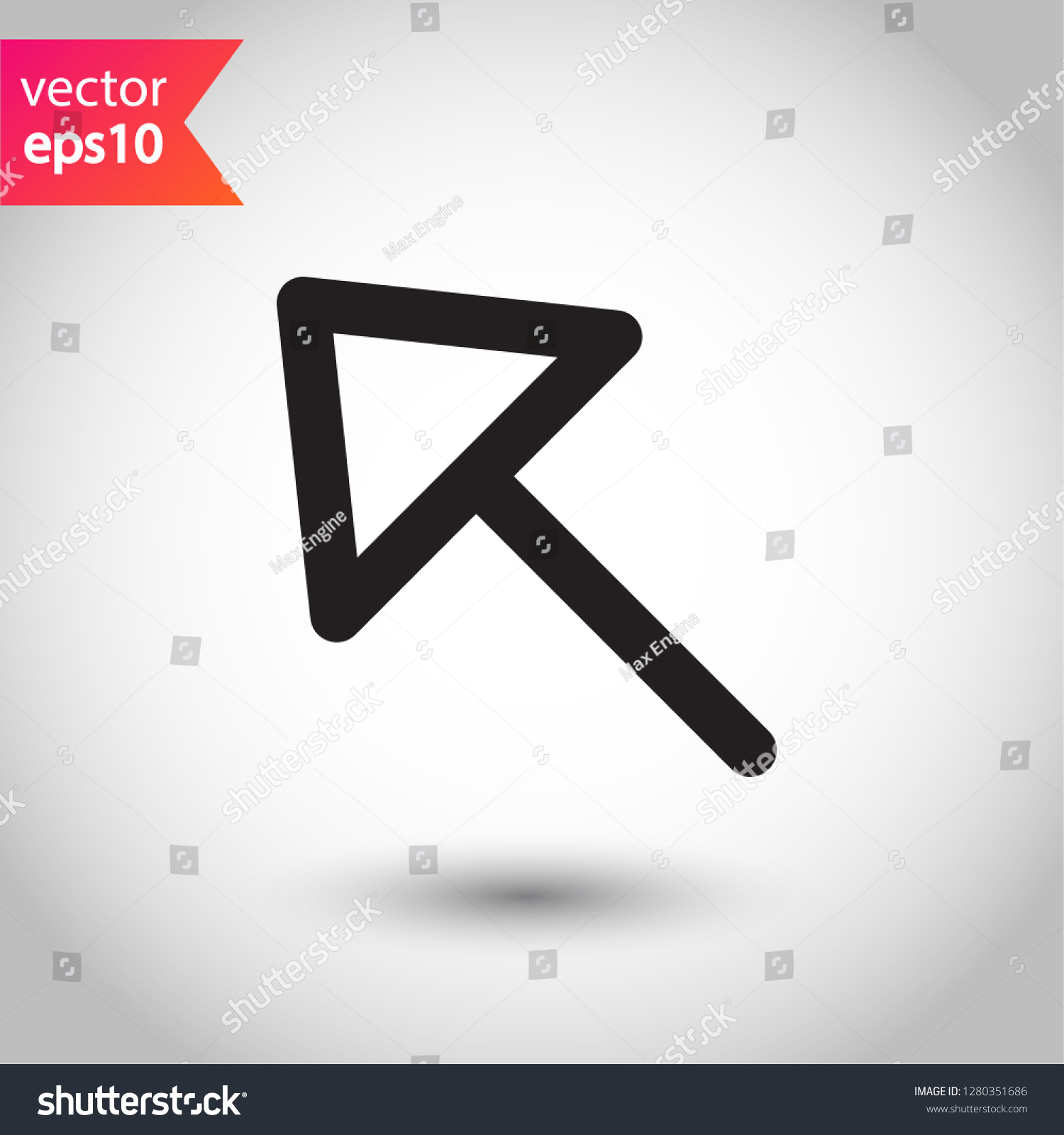 Computer Arrow Icon Cursor Vector Sign Stock Vector (Royalty Free ...