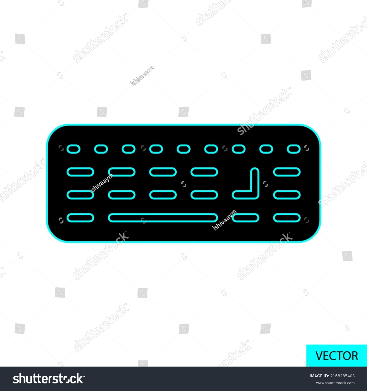 Computer Backlit Keyboard Wireless Backlit Keyboard Stock Vector ...