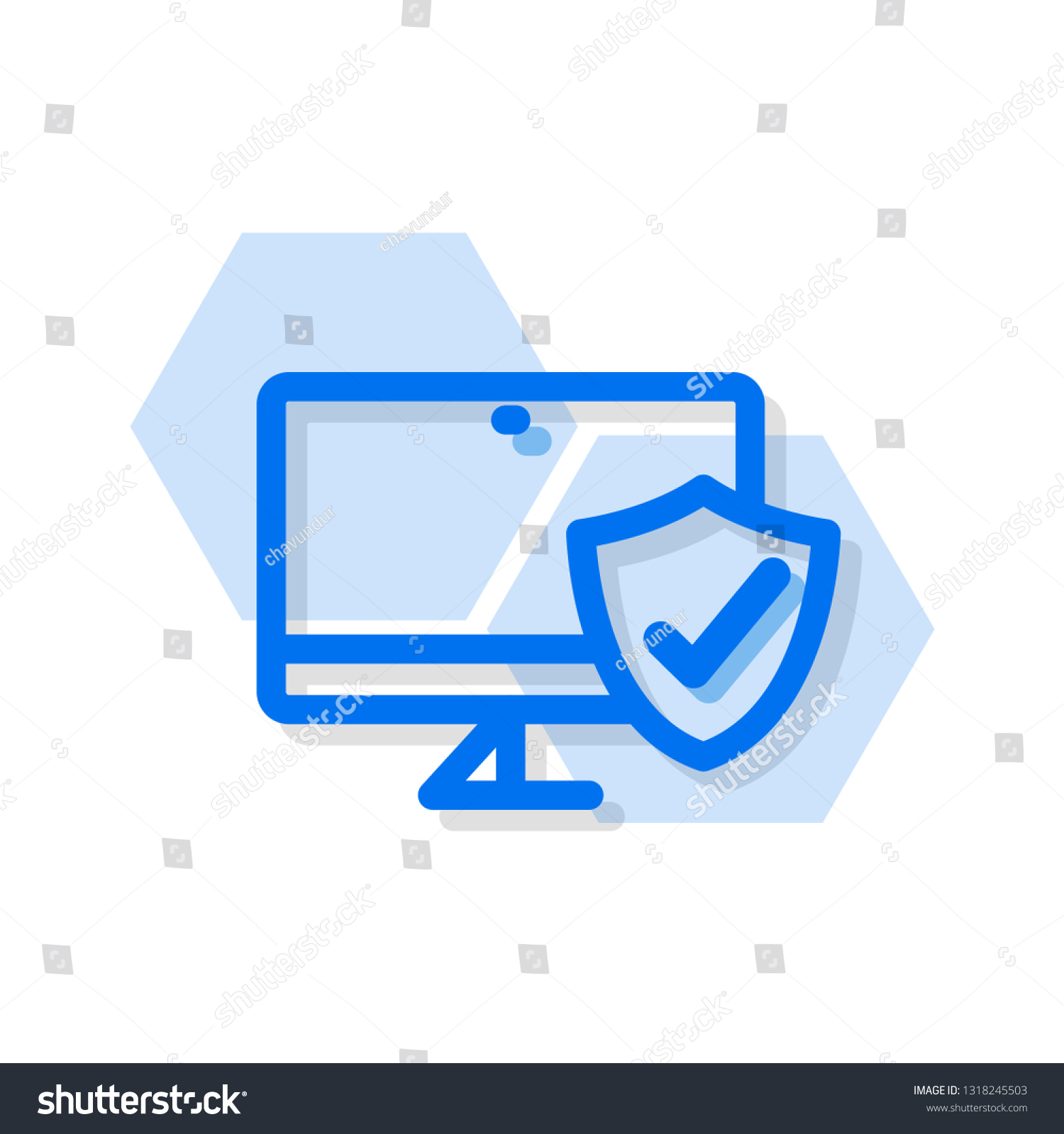 Computer Check Mark Icon Shield Check 库存矢量图（免版税）1318245503 | Shutterstock