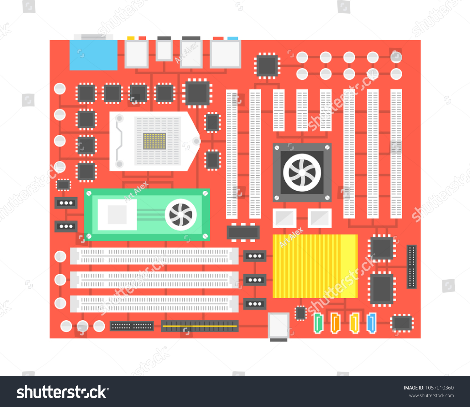 1,765 張 Computer motherboard cartoon 圖片、庫存照片和向量圖 | Shutterstock