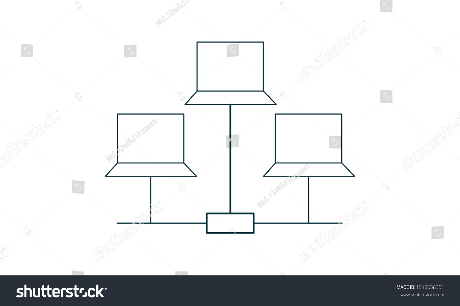 Computer Connection Lan Network Pc Icon Stock Vector (Royalty Free ...