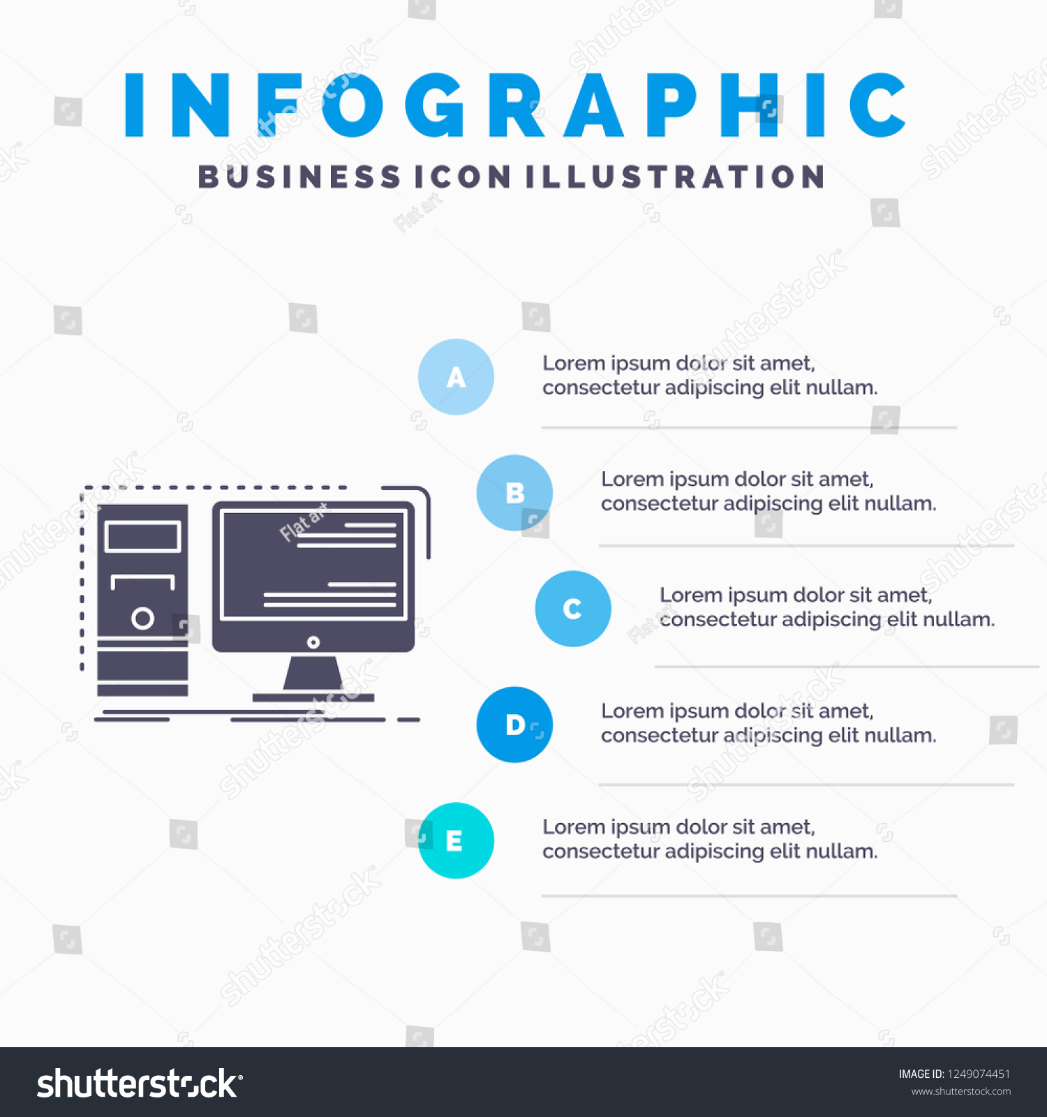 Computer Desktop Hardware Workstation System Infographics Stock Vector ...
