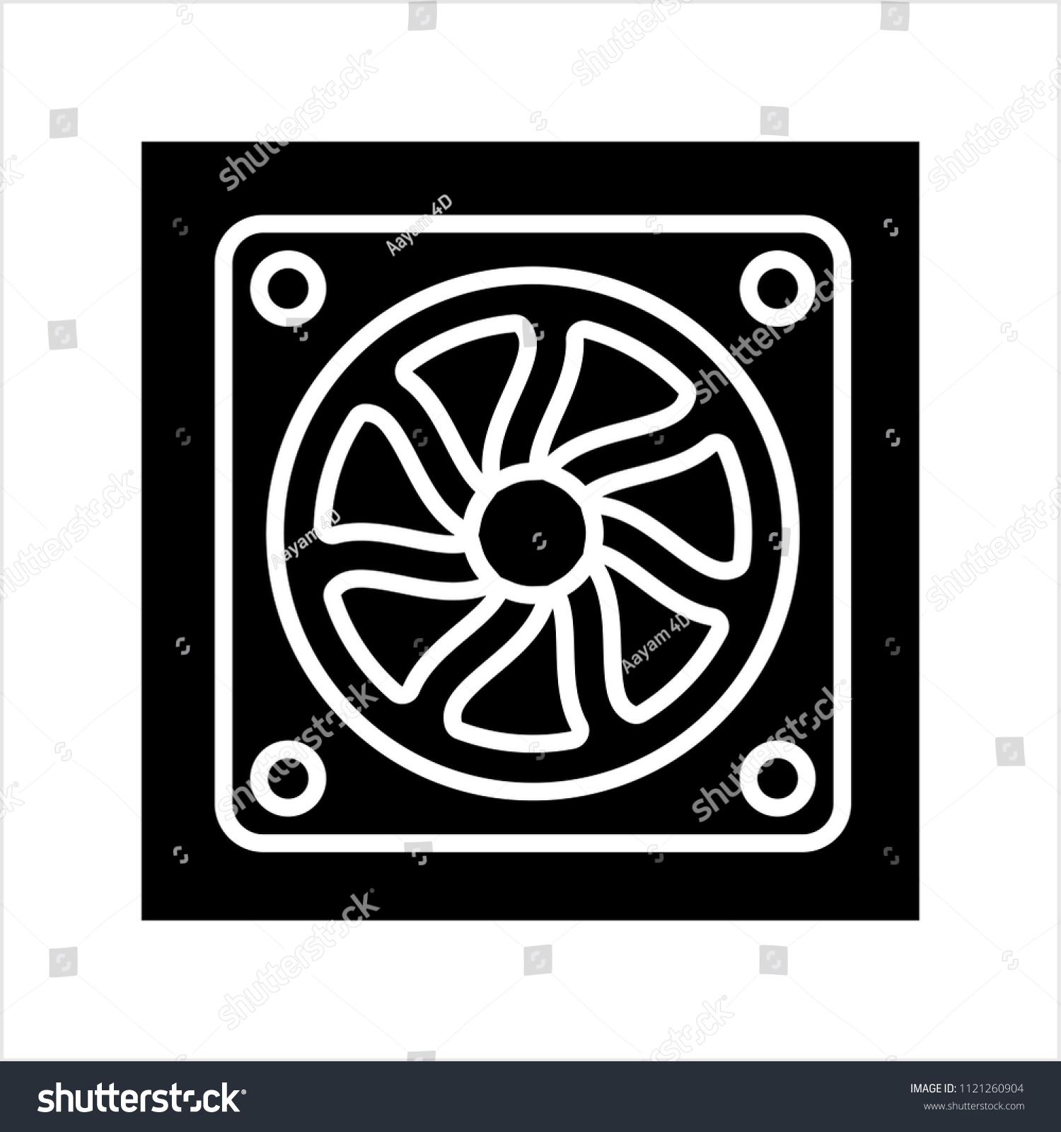 Computer Fan Icon Vector Art Illustration Stock Vector (Royalty Free ...