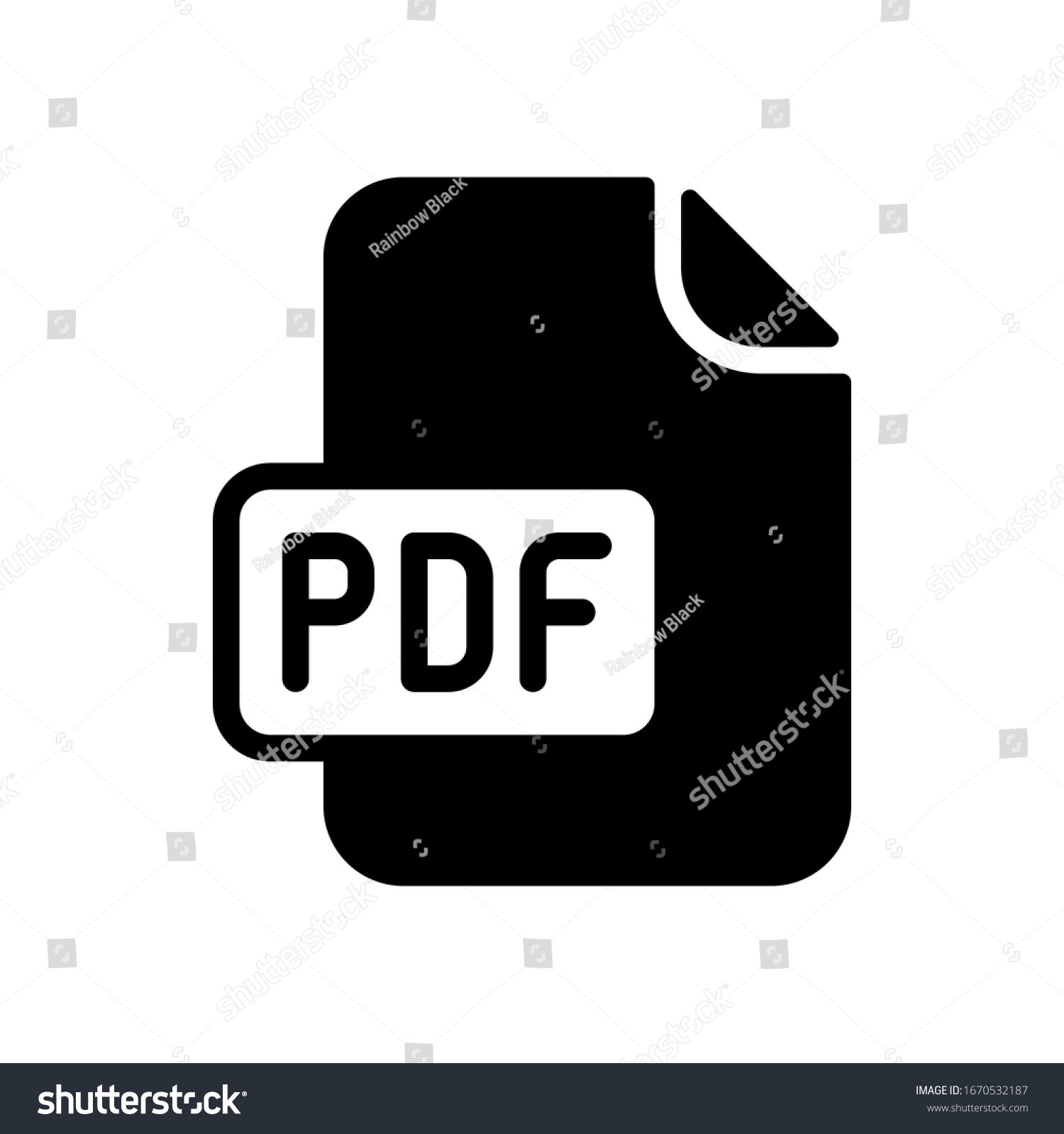 Computer File Pdf Symbol Black Icon: เวกเตอร์สต็อก (ปลอดค่าลิขสิทธิ์ ...