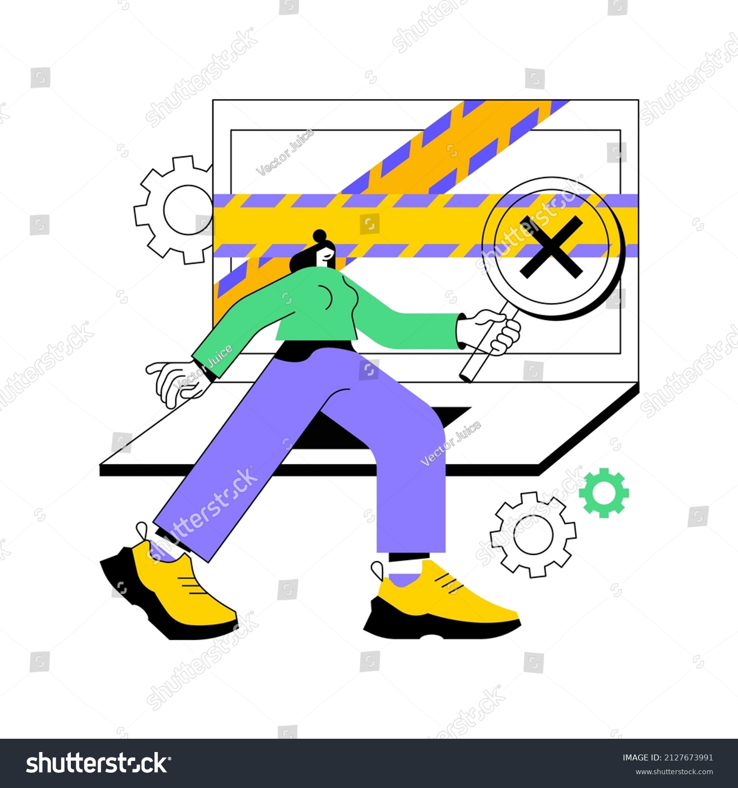 Computer Forensics Abstract Concept Vector Illustration Stock Vector ...