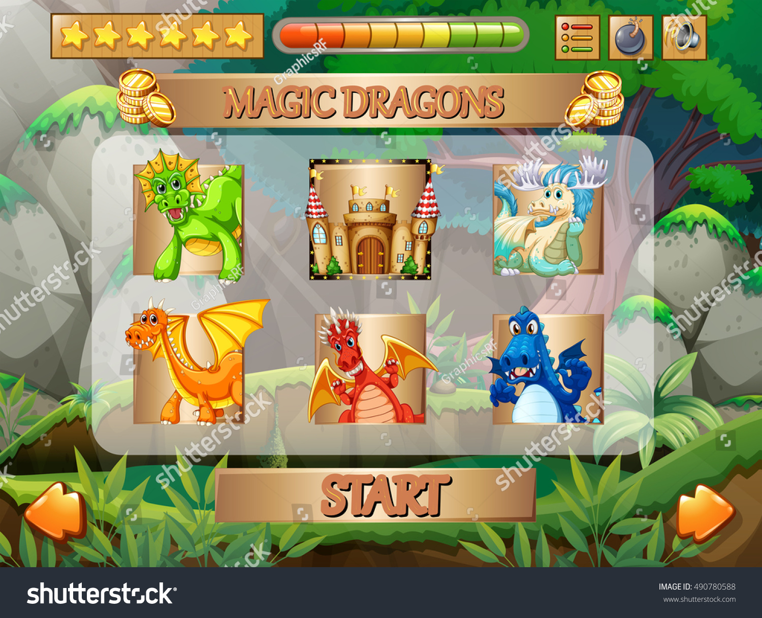 Computer Game Dragon Characters Illustration Stock Vector (Royalty Free ...