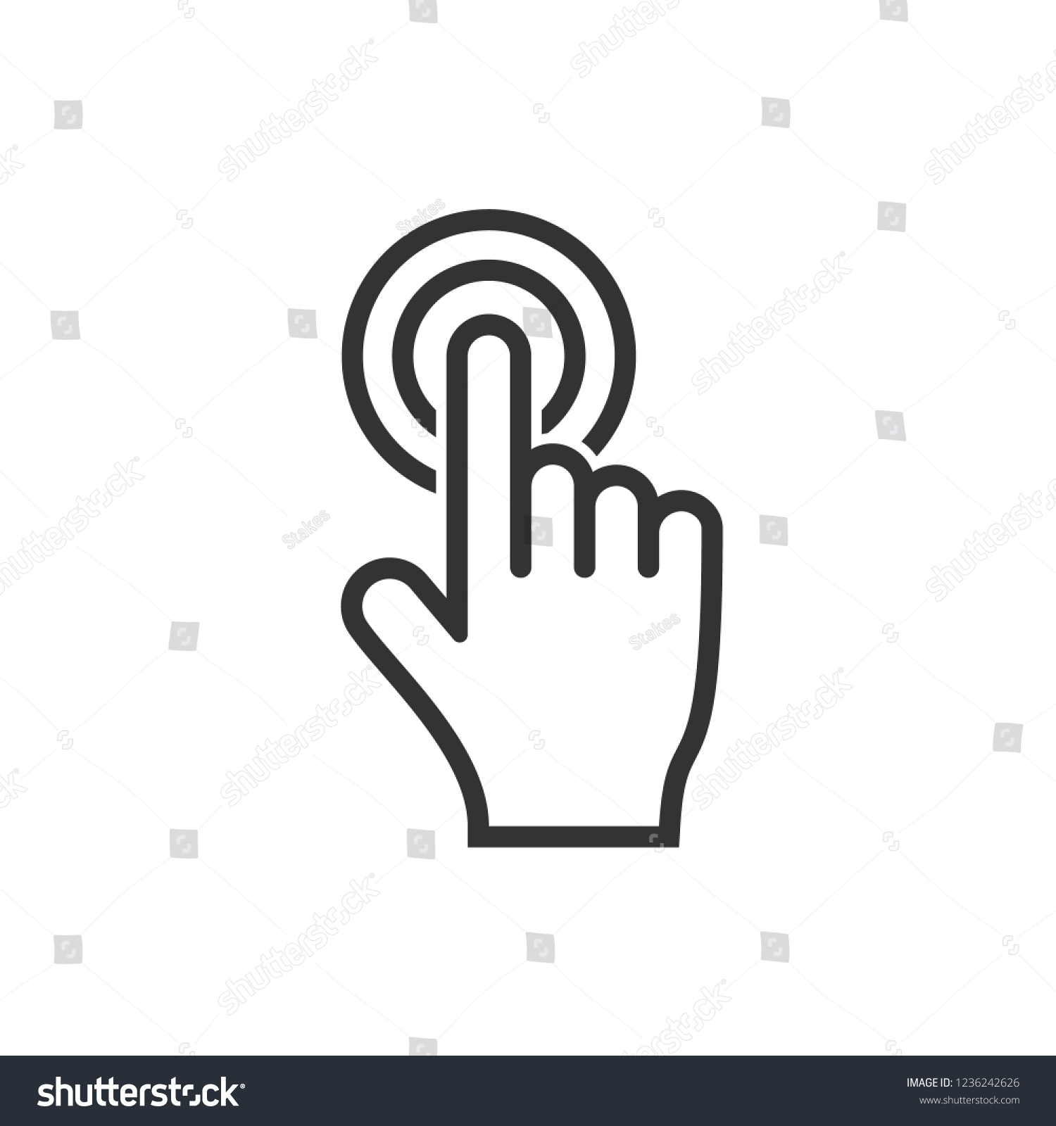 컴퓨터 손 커서를 클릭하고 손 포인터 스톡 벡터(로열티 프리) 1236242626 | Shutterstock