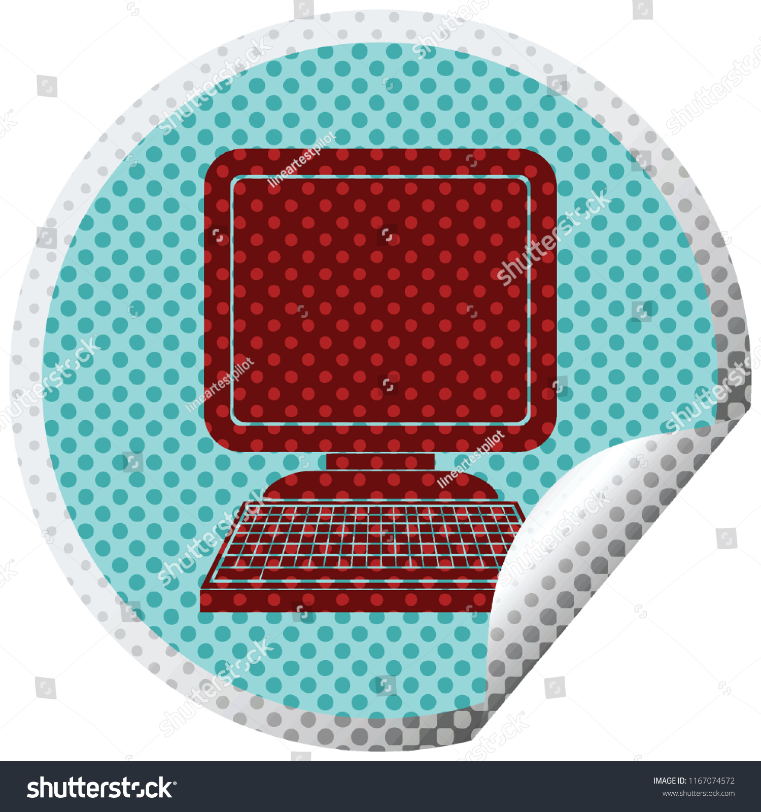 Computer Icon Circular Peeling Sticker Vector Stock Vector (Royalty ...