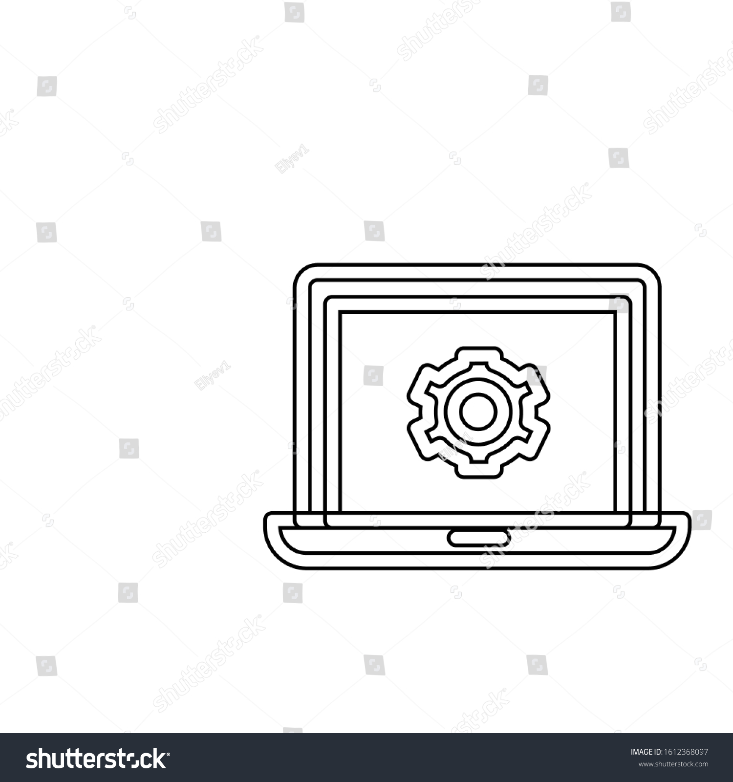 Computer Icon Display Screen Symbol Logo Stock Vector (Royalty Free ...